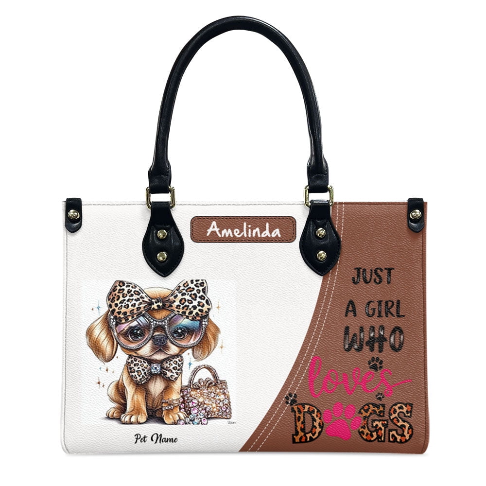 Labrador Retriever Dog Bag, Personalized Leather Handbags For Women ...