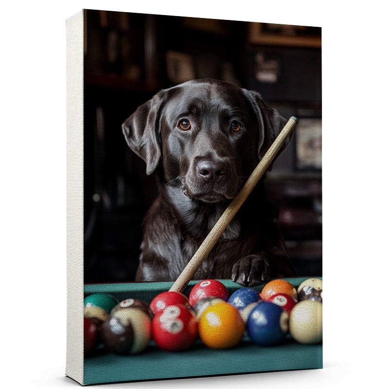 Labrador Retriever Dog Canvas Billiards Canvas – Cute Labrador ...