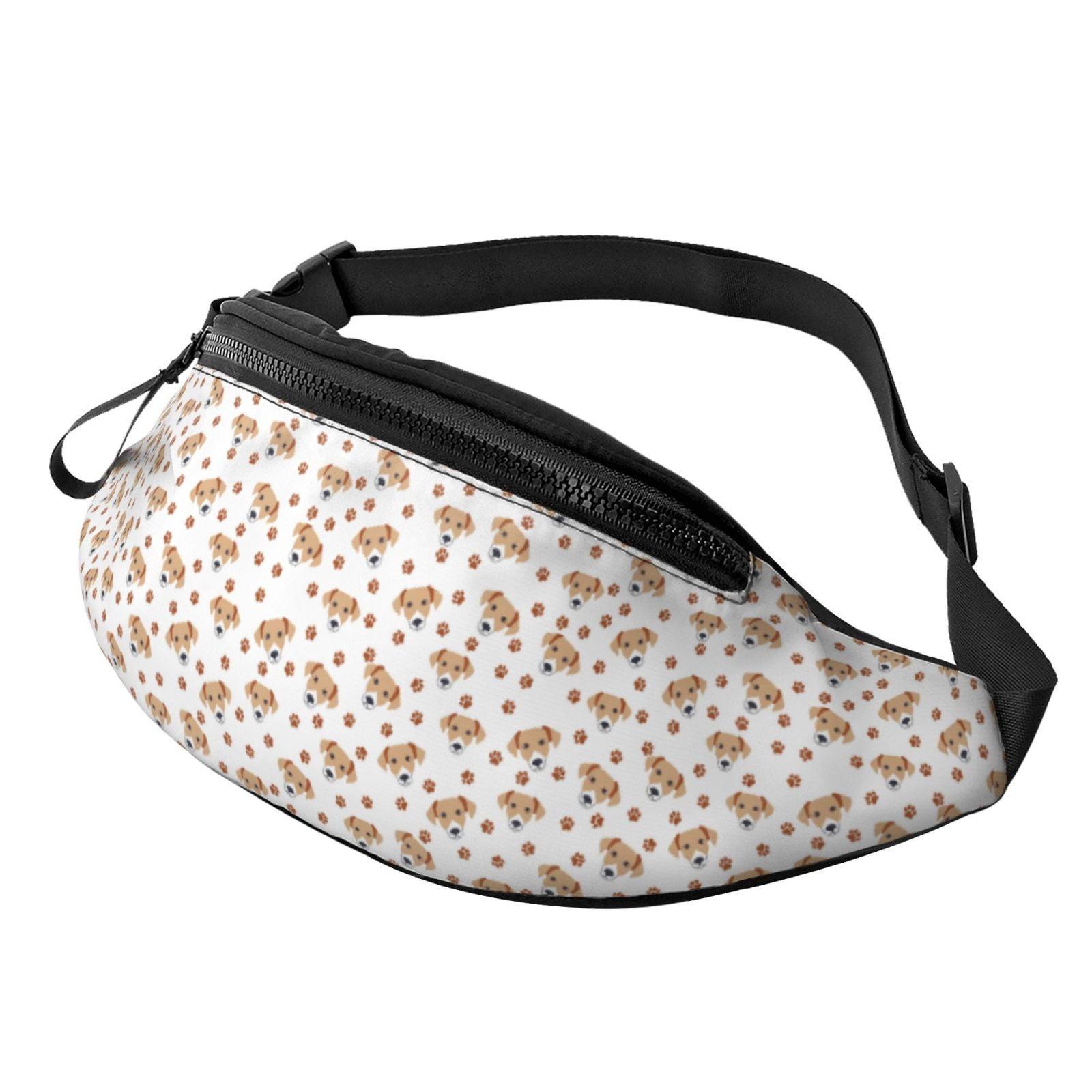 Labrador Retriever Dog Footprint Fanny Packs Waist Bag Crossbody Bags ...