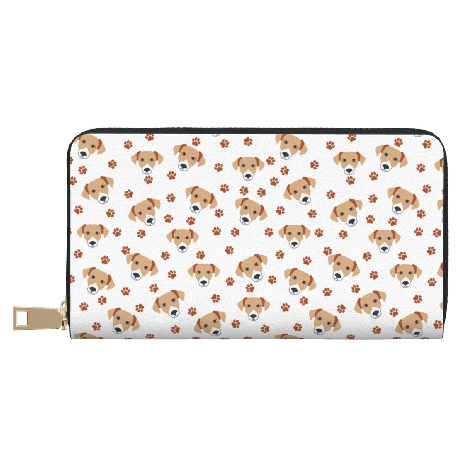 Labrador Retriever Dog Footprint Wallet Women, Leather Bifold Multi ...