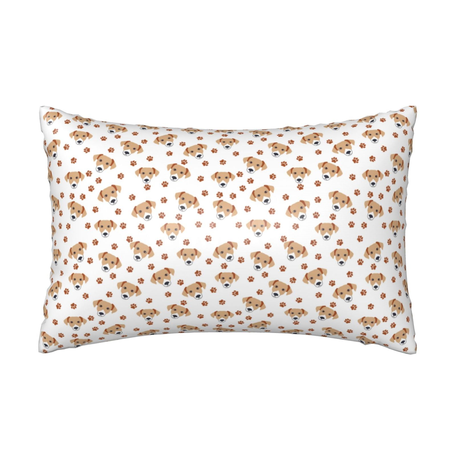 Labrador Retriever Dog Footprint Satin Pillowcase with Zipper for Hair ...