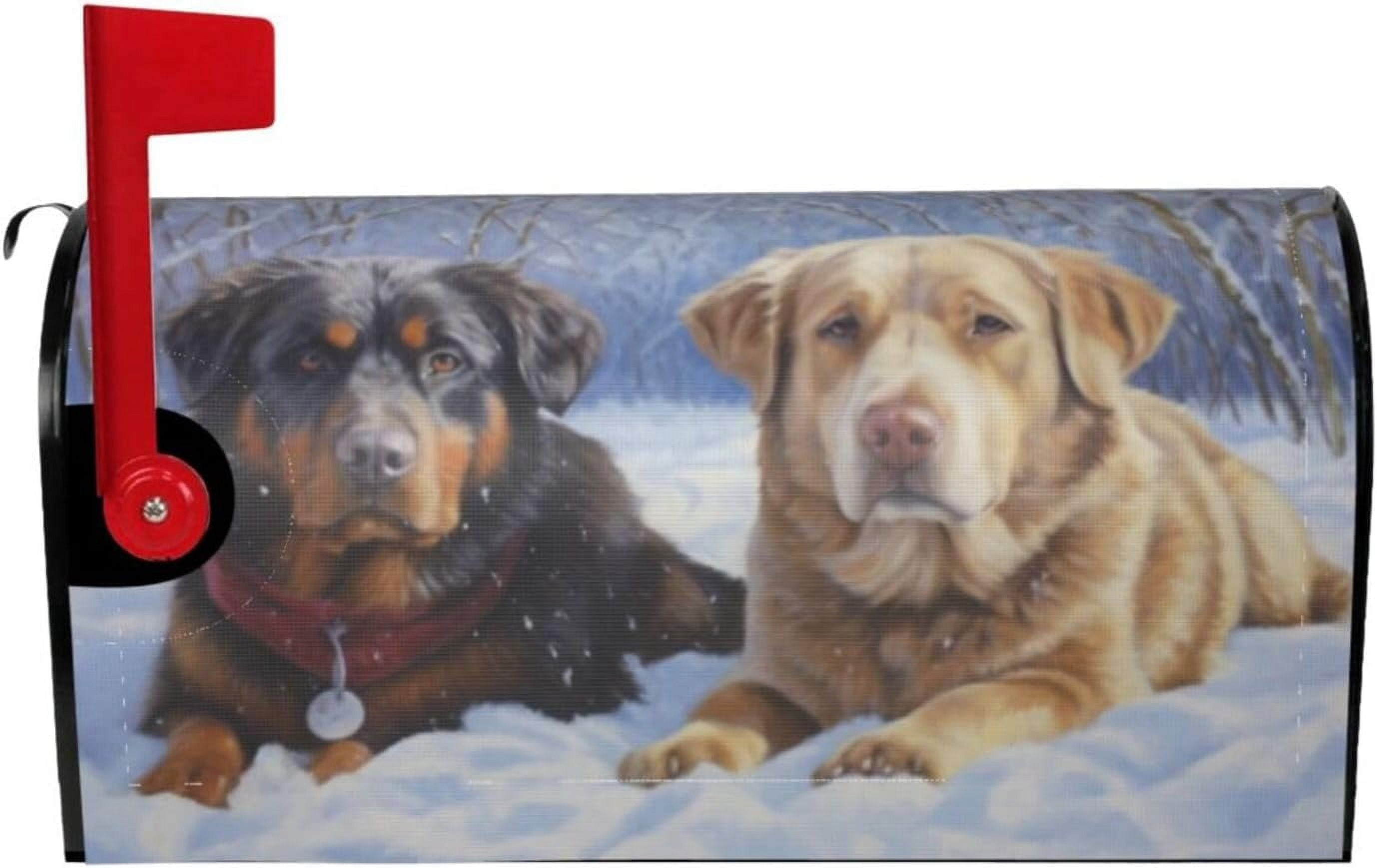 Labrador Retriever Dog Mailbox Cover Mailbox Wraps, Waterproof Mailbox ...