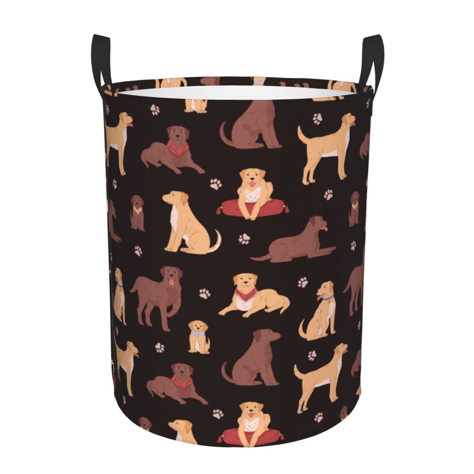 Labrador Retriever Dog No.1019 Round Laundry Basket, Laundry Hamper ...
