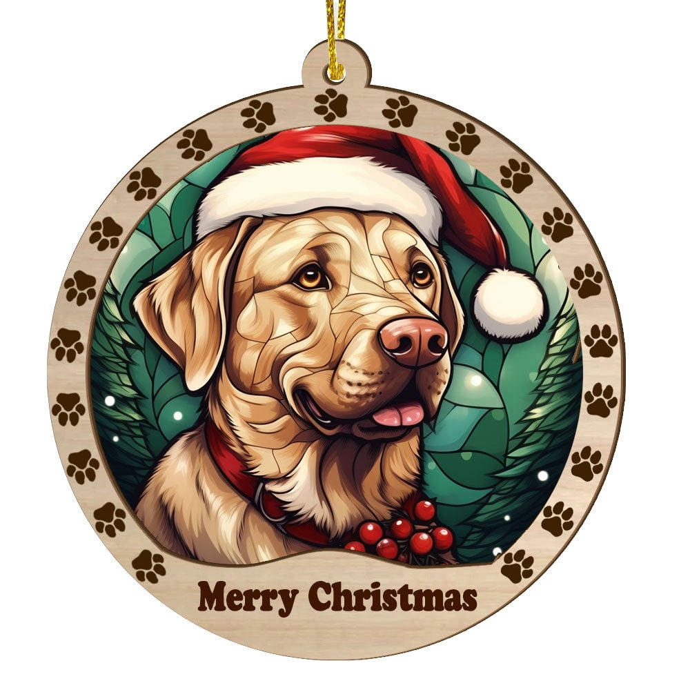 Labrador Retriever Dog Ornament, Labrador Retriever Dog Christmas Tree ...
