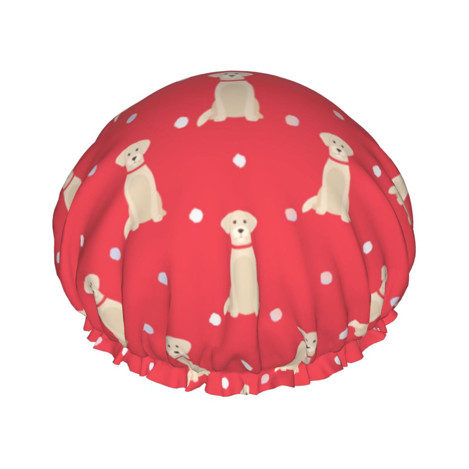 Labrador Retriever Dog Pink Shower Cap, Reusable Bath Hair Hat for all ...