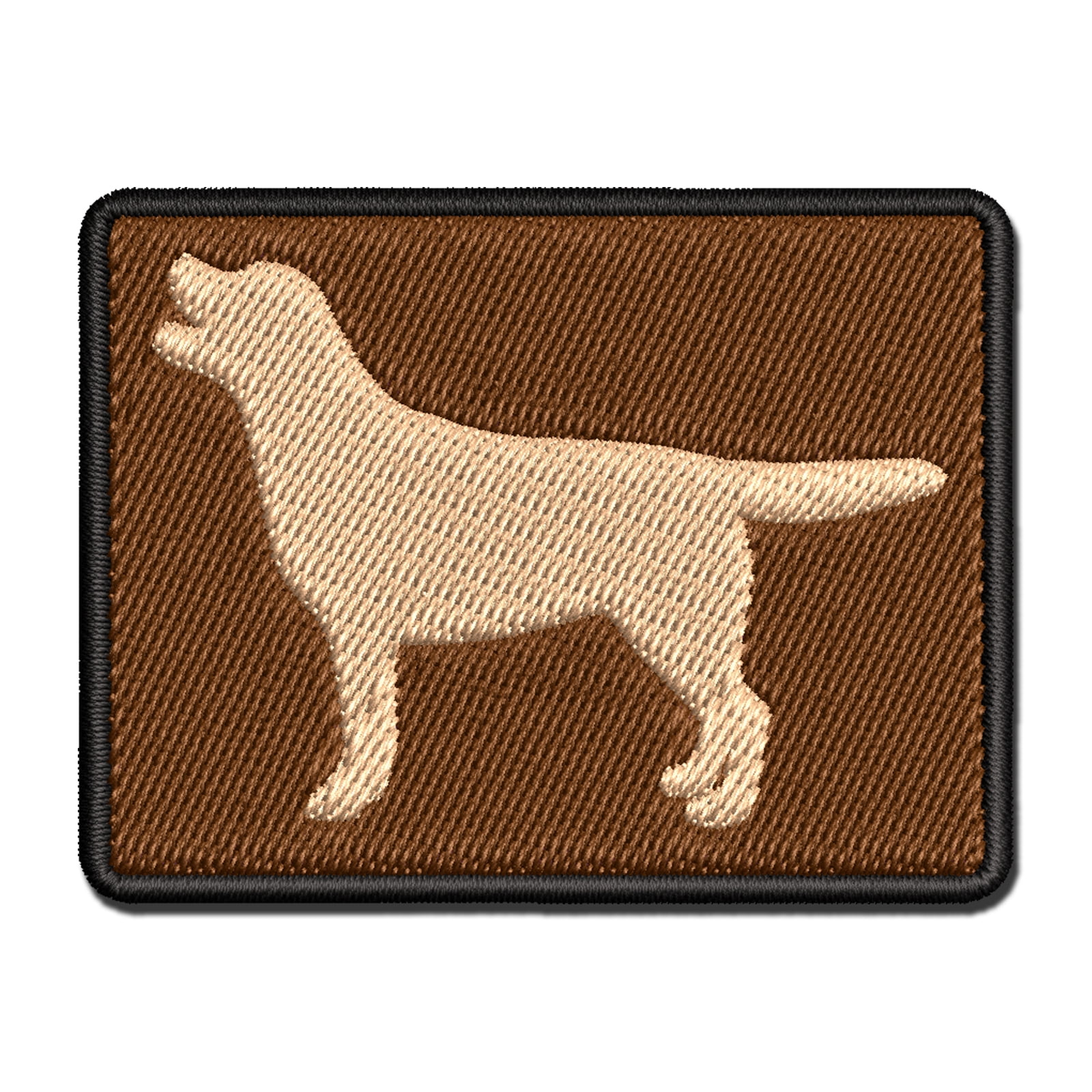 Labrador Retriever Dog Solid Applique Multi-Color Embroidered Iron-On Patch - 2.0 Inch Mini ...