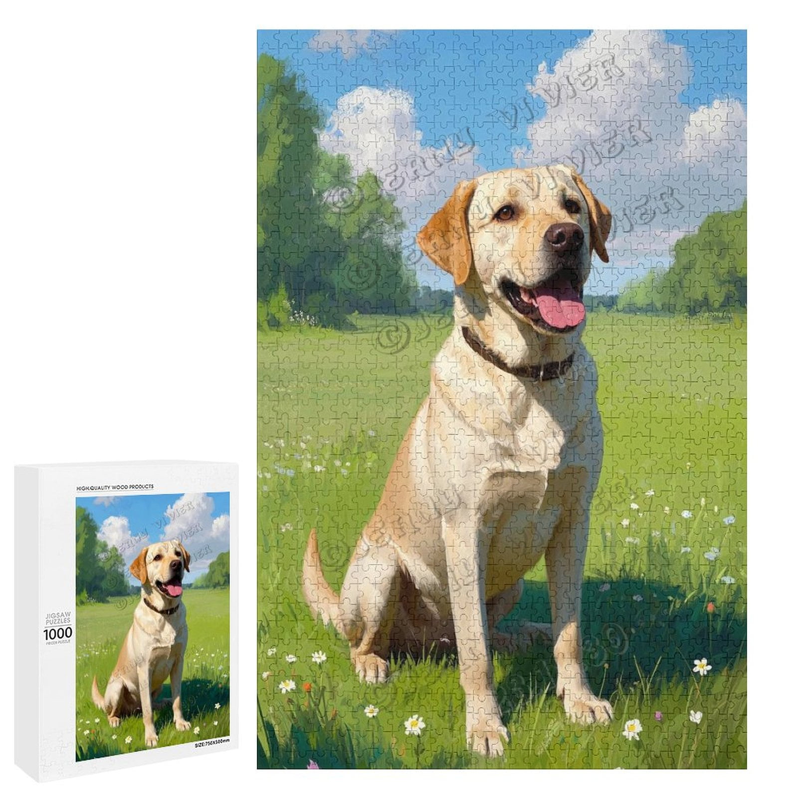 Labrador Retriever Dog Themed 1000 Piece Puzzle for Adults, Finished ...