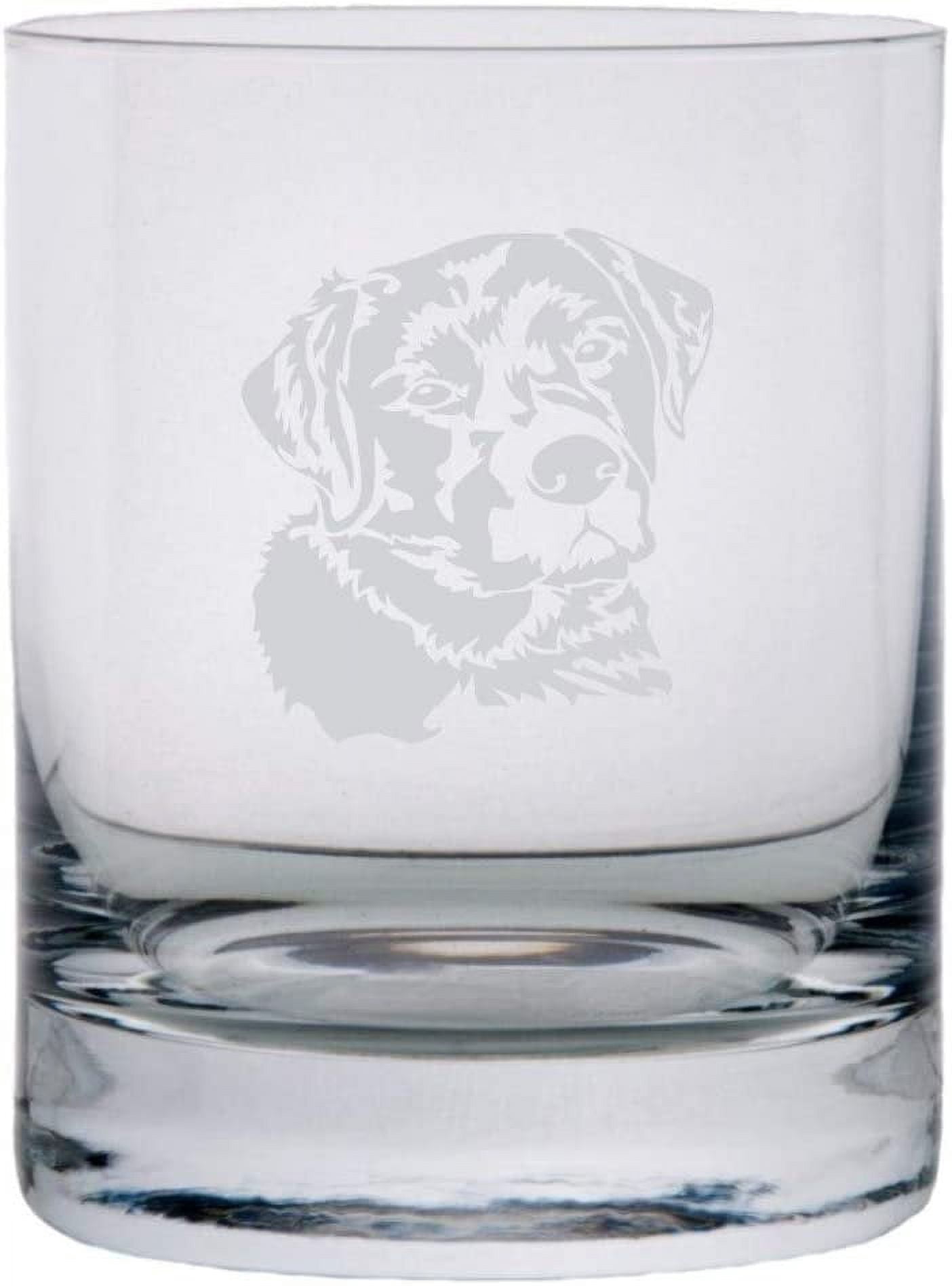 Labrador Retriever Dog Themed Etched All Purpose 10.25oz Rocks Glass ...