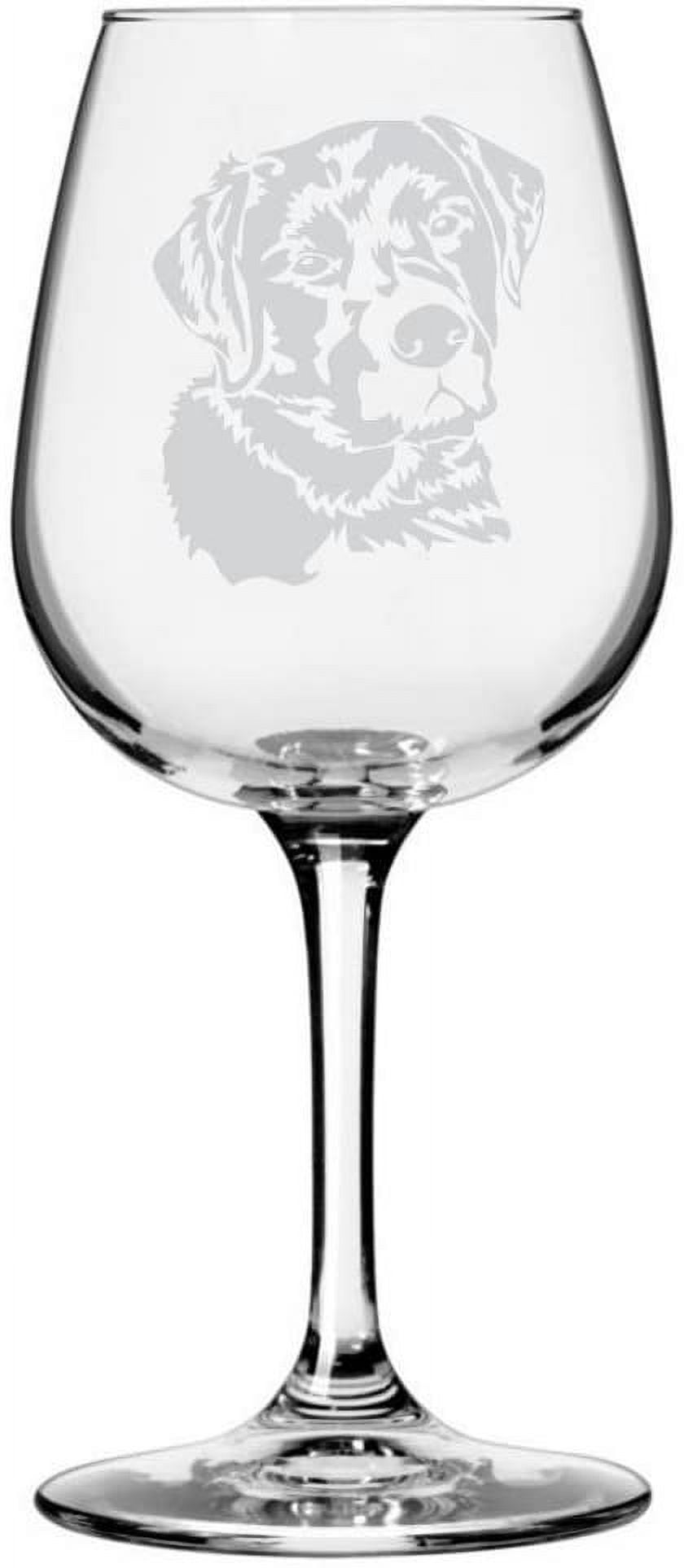 Labrador Retriever Dog Themed Etched All Purpose 12.75oz Libbey Wine ...