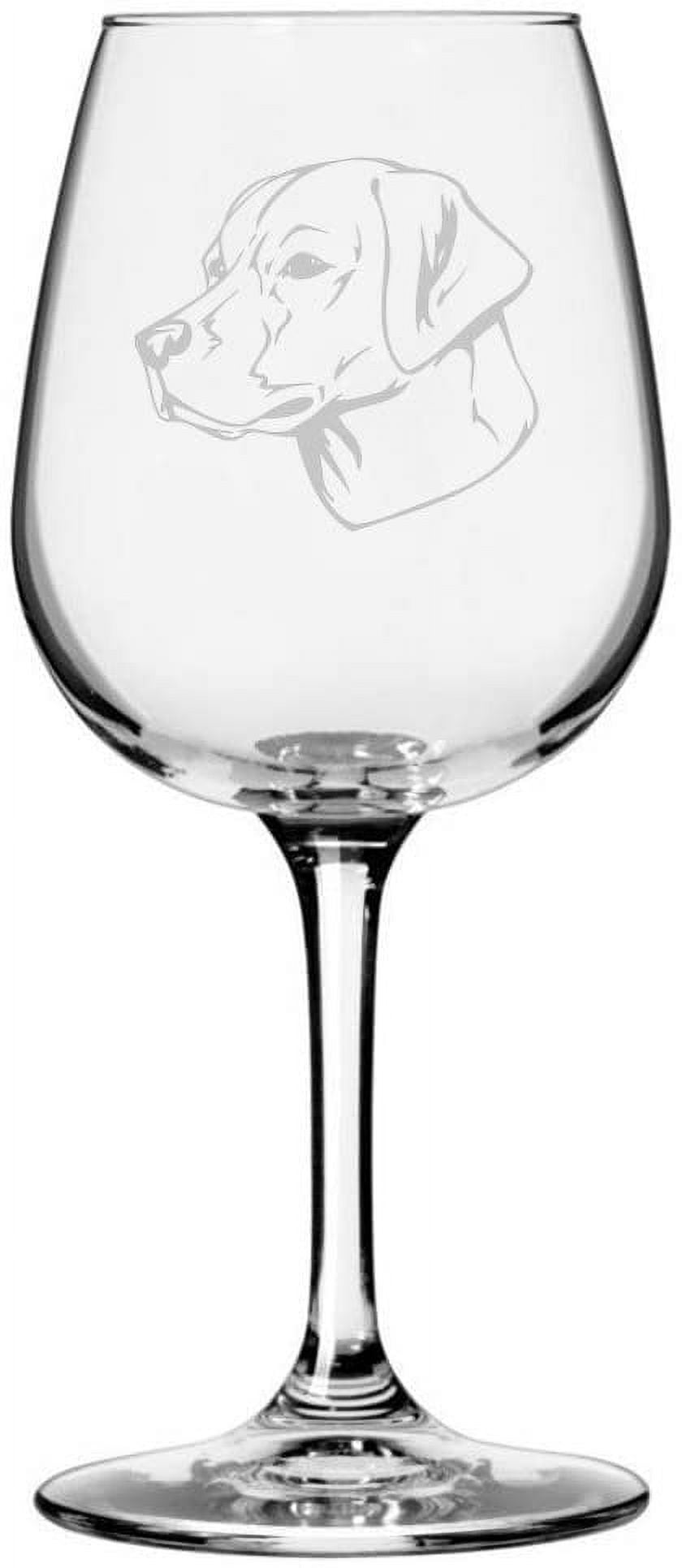 Labrador Retriever Lab Dog Themed Etched 12.75oz Libbey Wine Glass ...