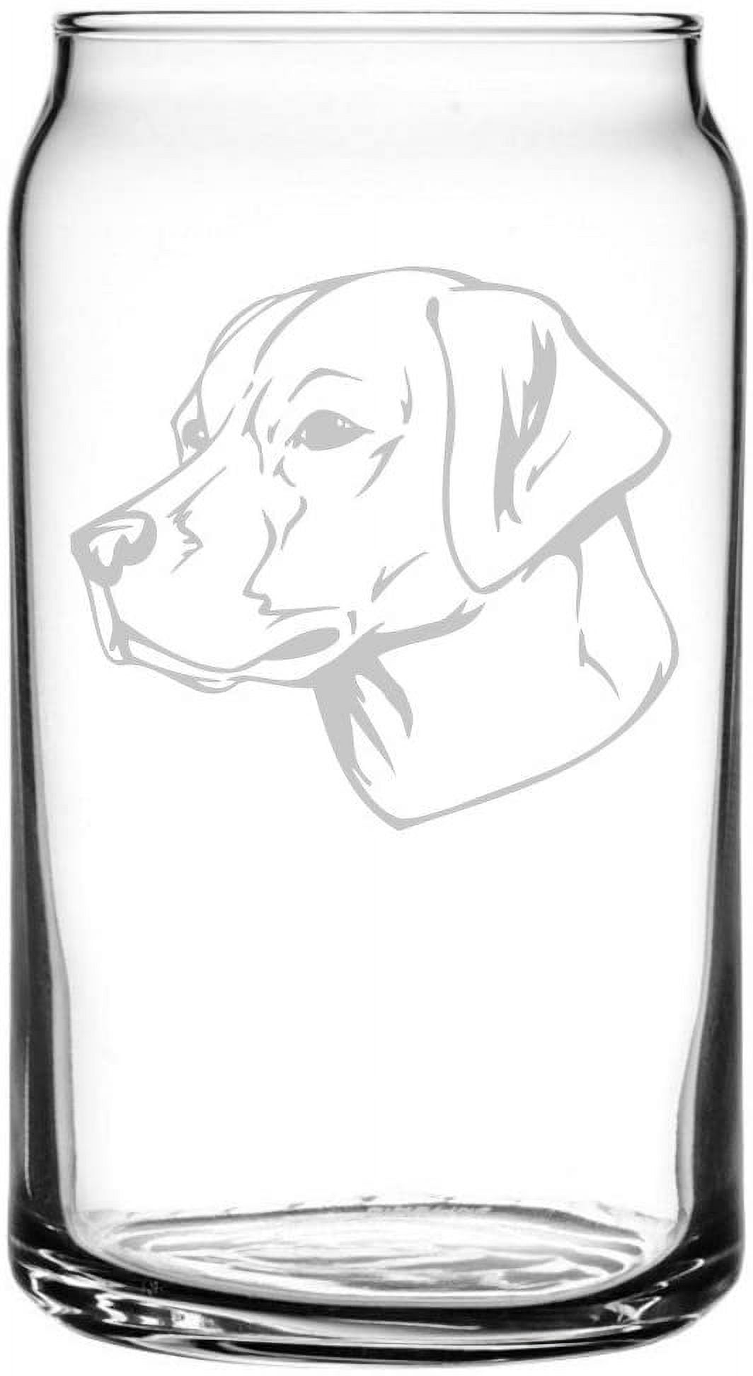 Labrador Retriever Lab Dog Themed Etched All Purpose 16oz Libbey Can ...