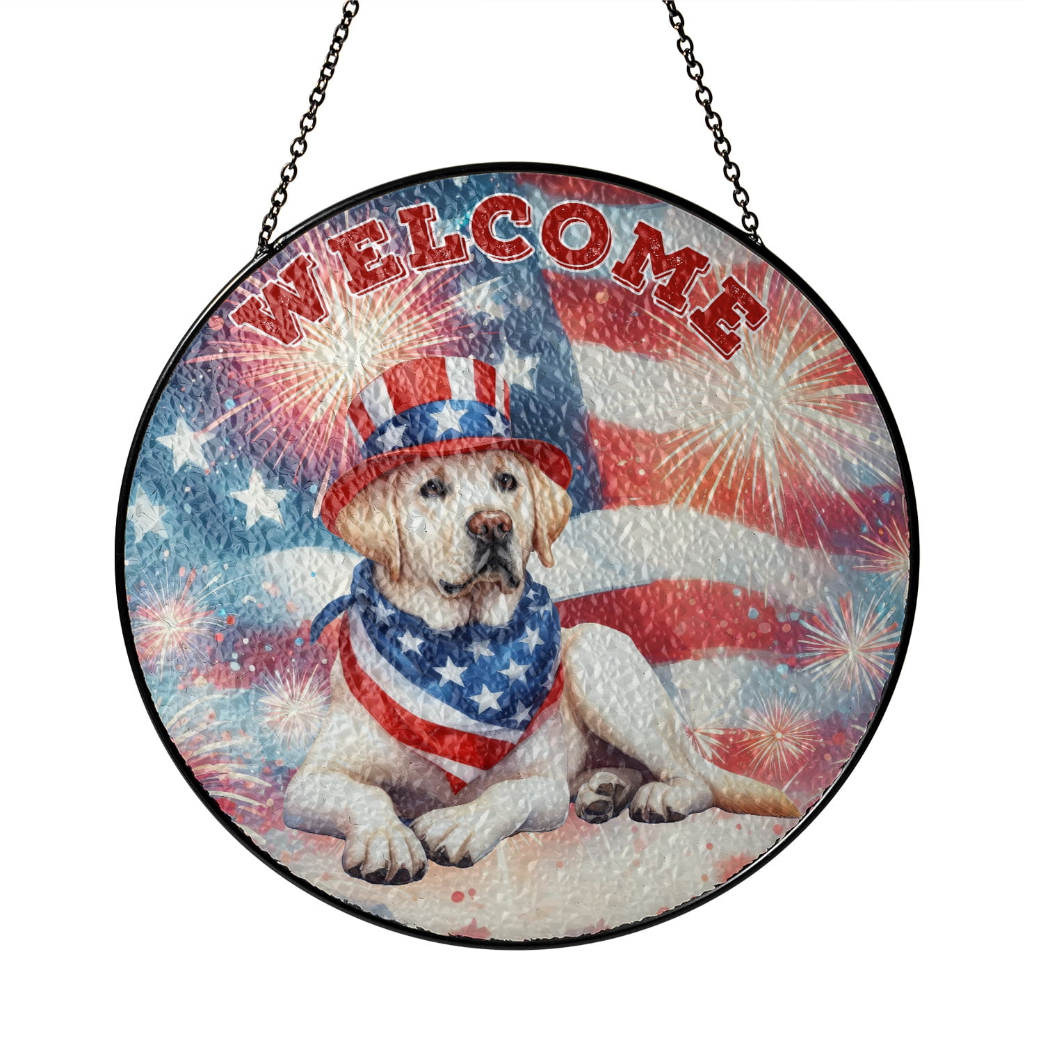 Labrador Retriever Patriotic Welcome for 4Th of July Independence Day ...