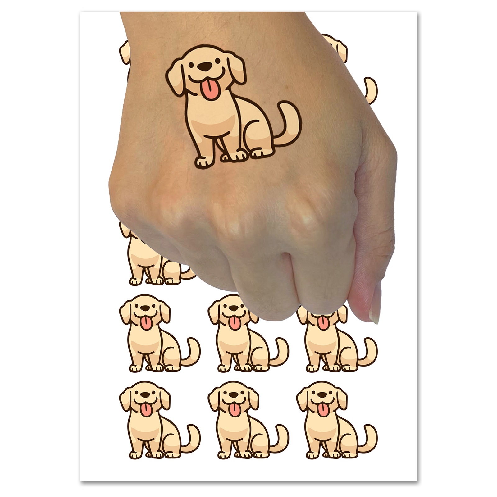 Labrador Retriever Sitting with Tongue Out Dog Water Resistant ...