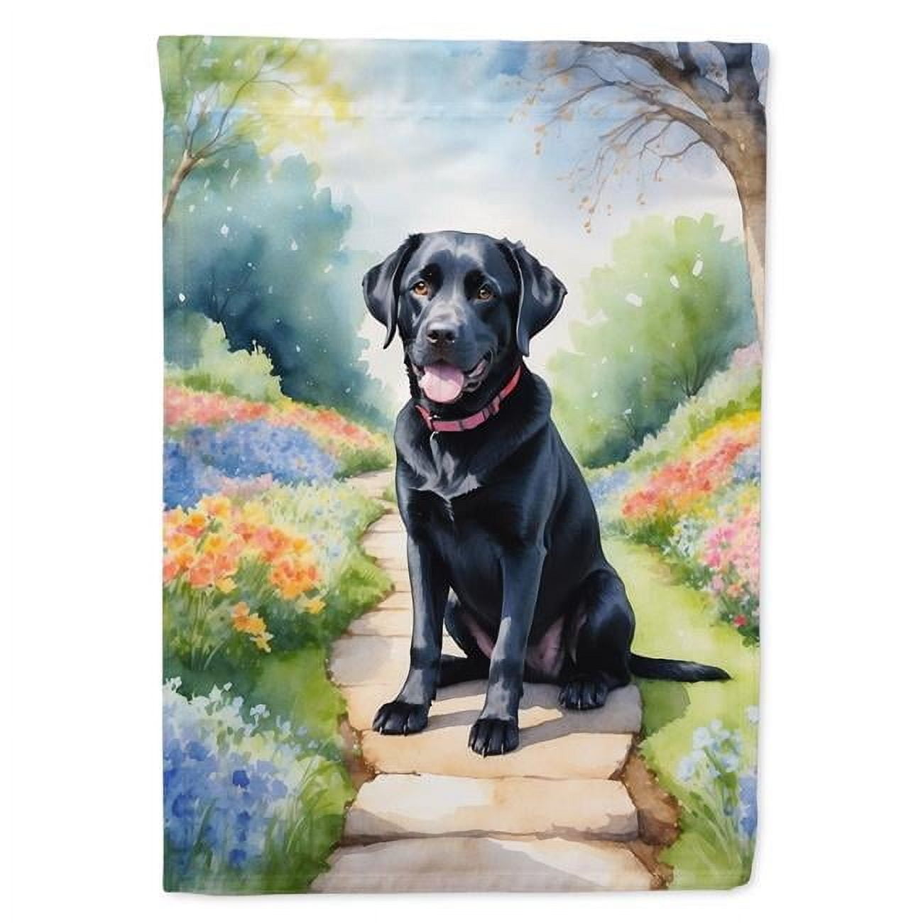 Labrador Retriever Spring Path House Flag 28 in x 40 in - Walmart.com