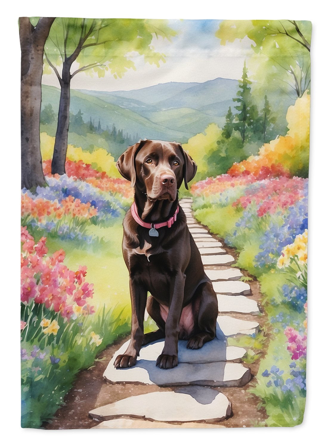 Labrador Retriever Spring Path House Flag - Walmart.com