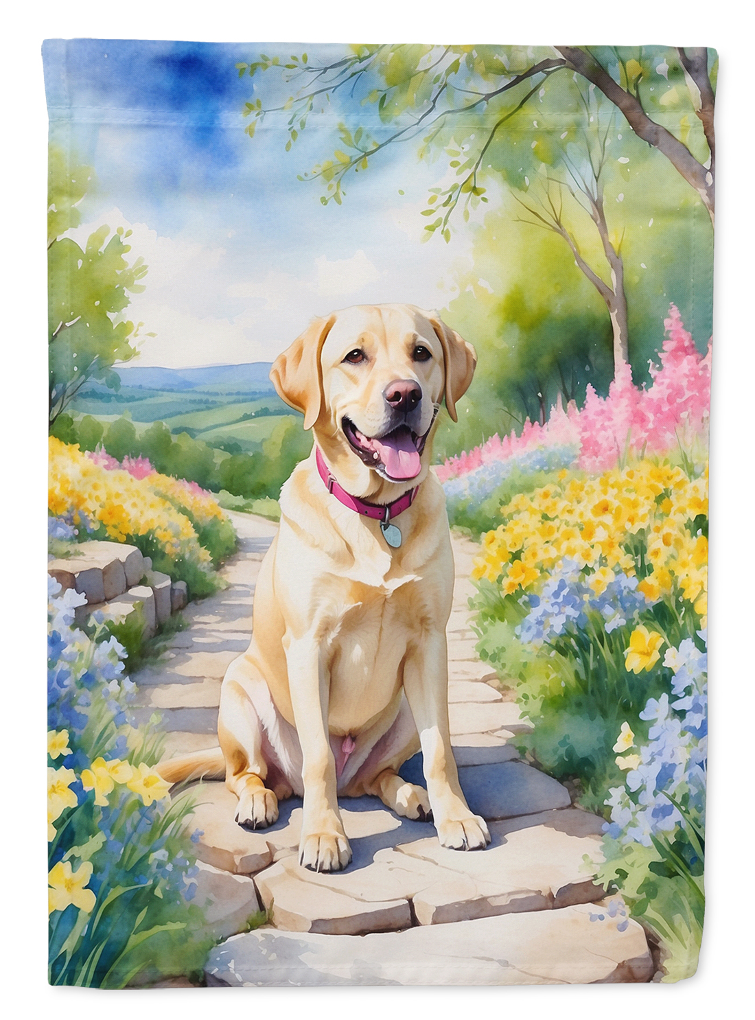 Labrador Retriever Spring Path House Flag - Walmart.com