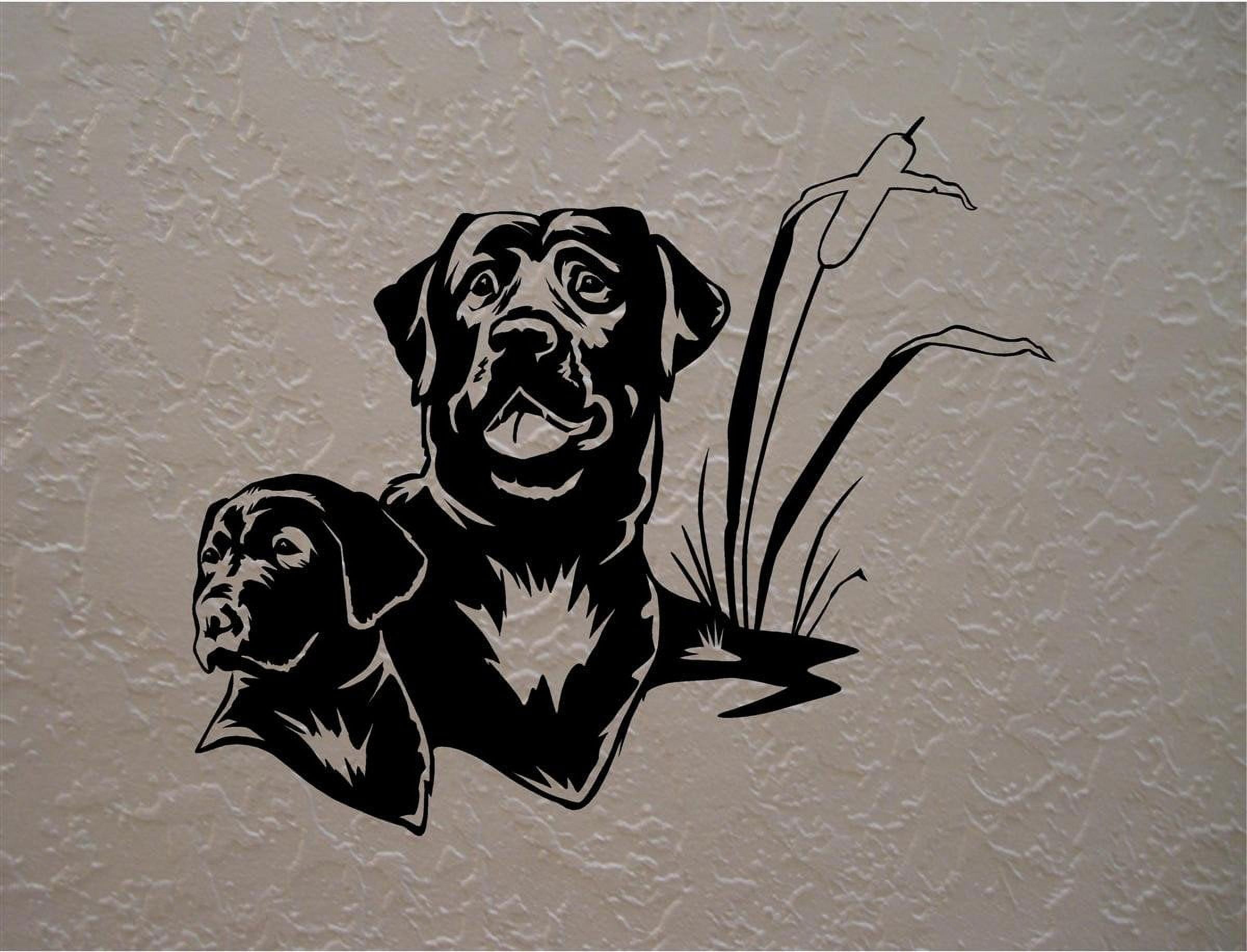 Labrador Retriever Wall Decals Mural Home Decor Vinyl Stickers Decorate ...