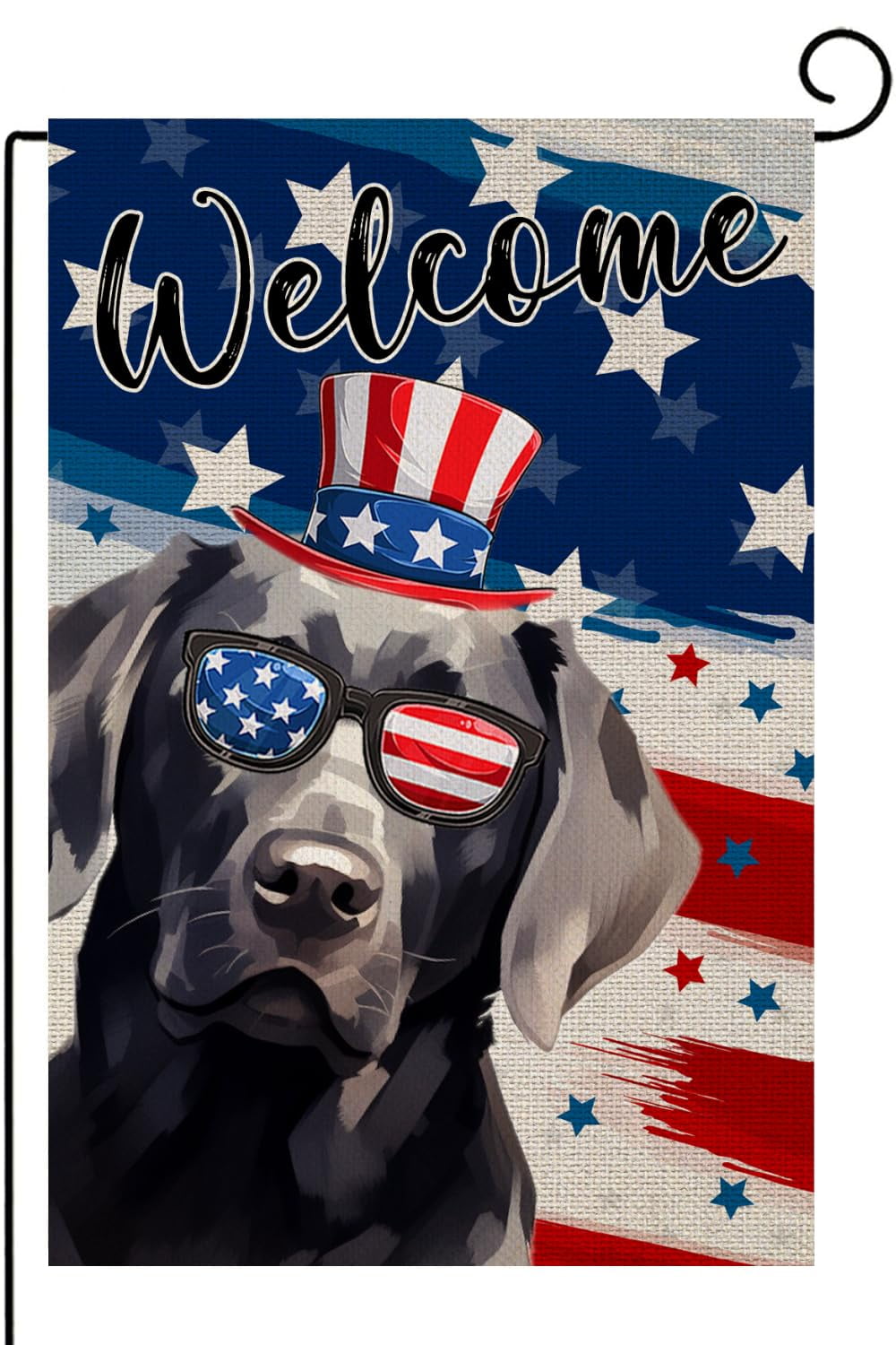Labrador Retriever Welcome 4th of July Dog Garden Flags Double Sided ...
