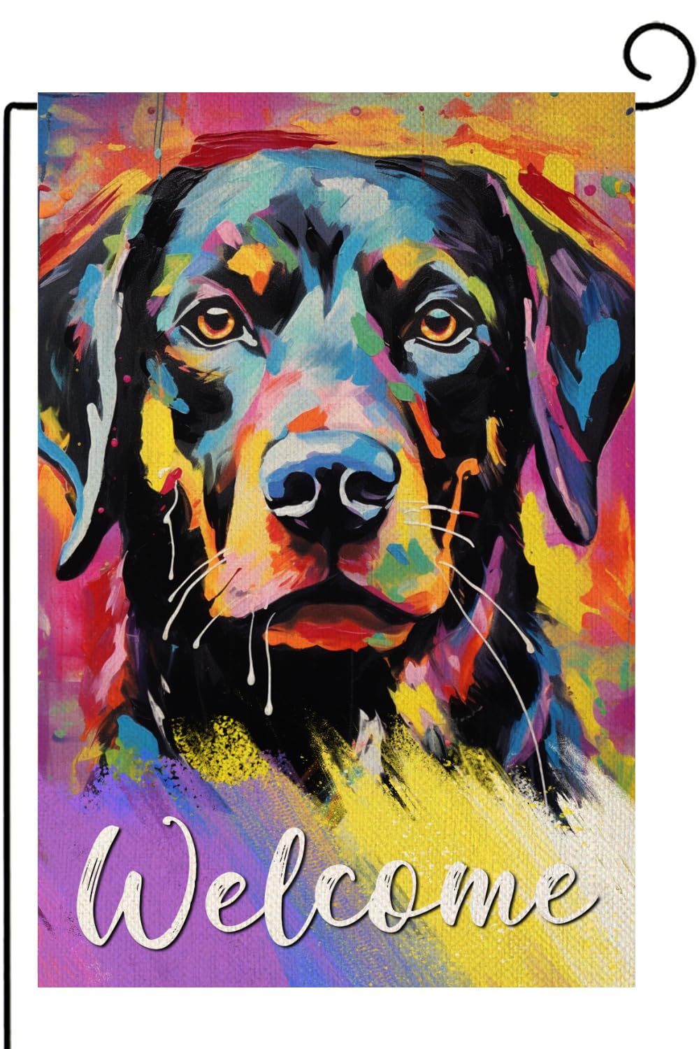 Labrador Retriever Welcome Garden Flag Dogs Paw Prints Spring Yard Flag ...