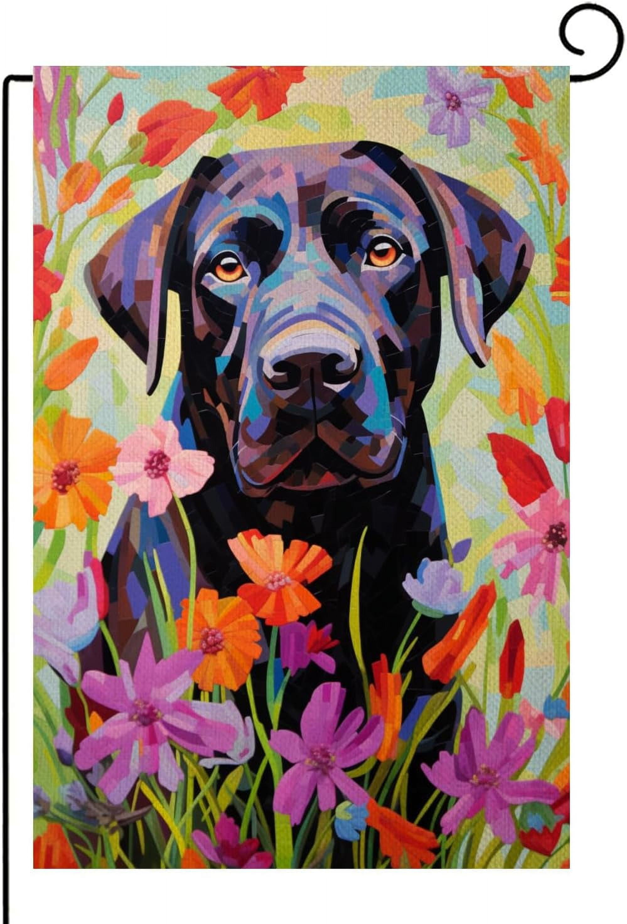 Labrador Retriever Welcome Spring Garden Flag 12x18 Inch Double Sided ...