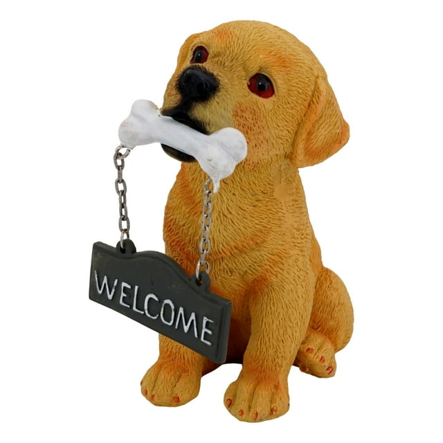 Labrador Retriever Welcome Statue 6 in Resin Guard Dog Sign Greeter ...