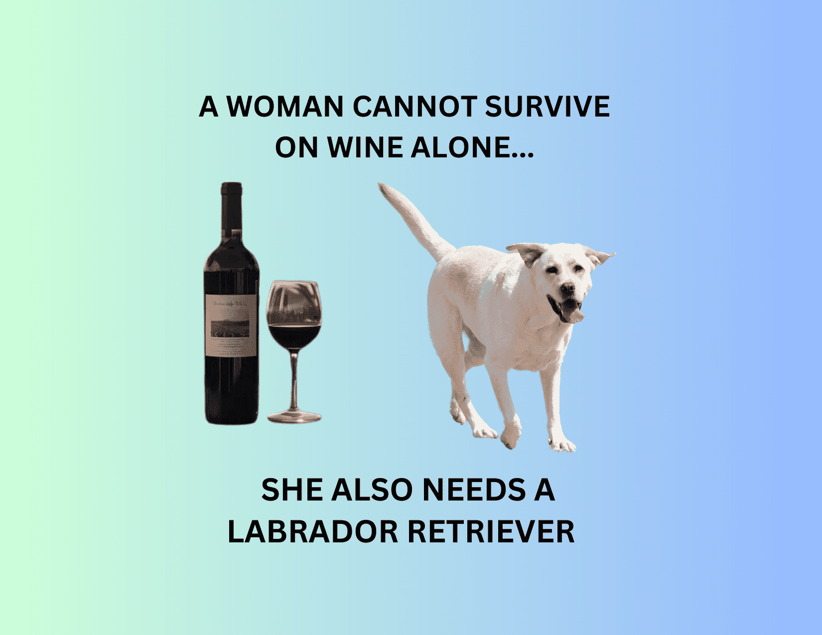 Labrador Retriever Wine Lovers Flexible Refrigerator Magnet - Walmart.com