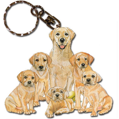 Labrador Retriever Yellow Lab Keychain, Souvenir Key Holder, Dog Charm ...