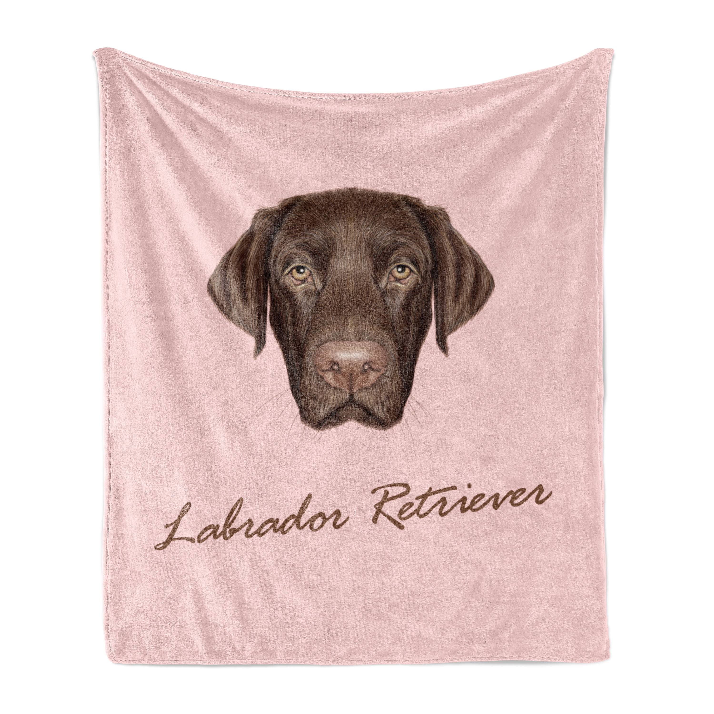 Labrador Soft Flannel Fleece Throw Blanket, Modern Retriever Portrait ...