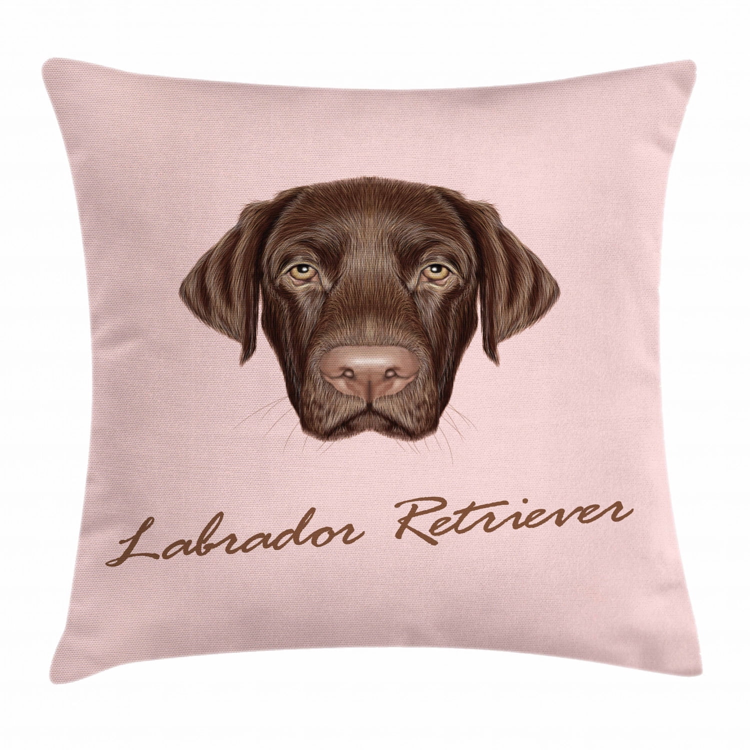 Labrador Throw Pillow Cushion Cover, Modern Retriever Portrait with ...