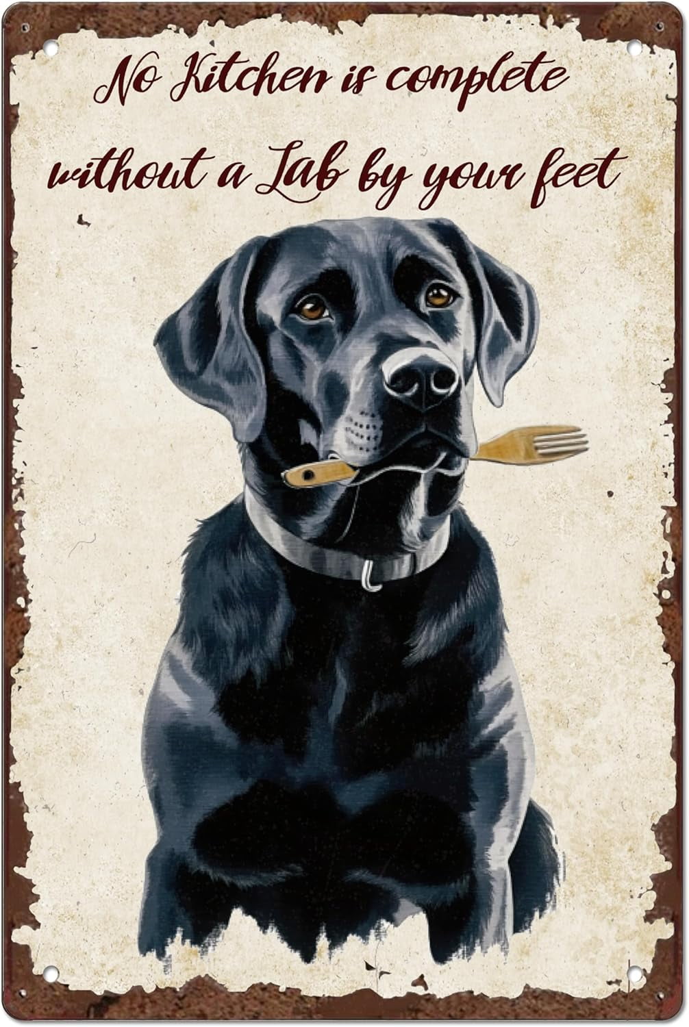 Labrador Vintage Metal Tin Sign Home Decor Labrador Sign Retro 8x12 ...
