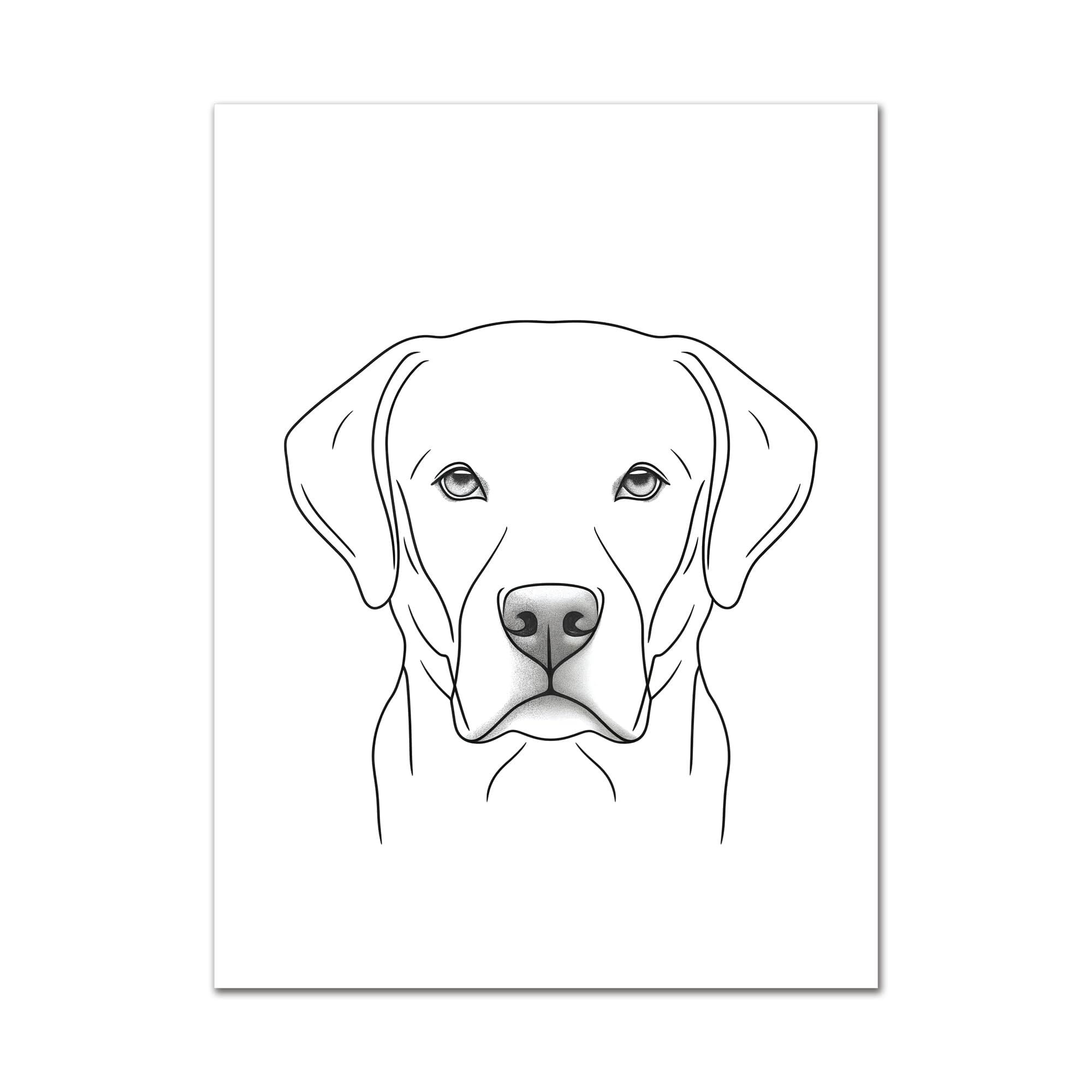 Labrador Wall Art, Labrador Line Art Print, Labrador Wall Decor ...