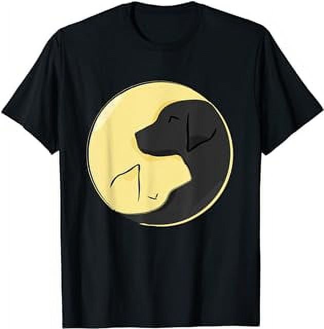 Labrador Yin Yang T-Shirt | Cute Yellow and Black Lab Shirt - Walmart.com