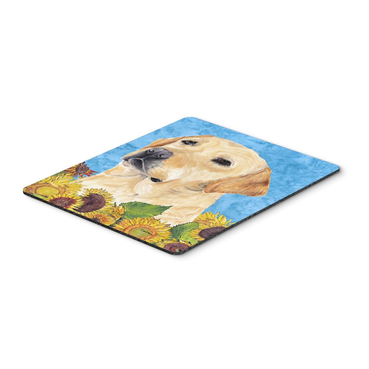 Labrador in Summer Flowers Mouse Pad Hot Pad or Trivet - Walmart ...