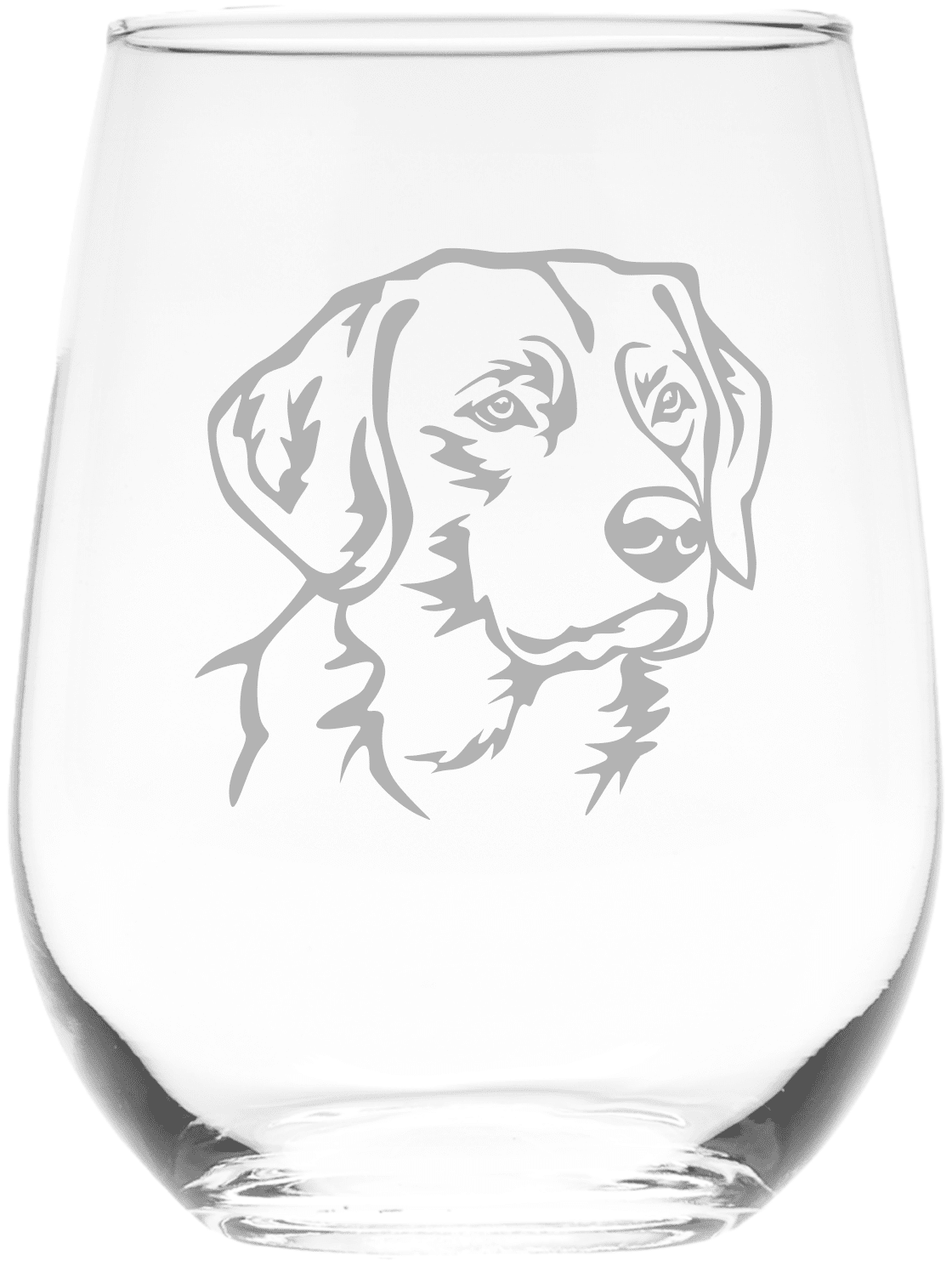 17 oz Labrador Dog Stemless Wine Glass, Cute Lab Dog Gift for Men and ...