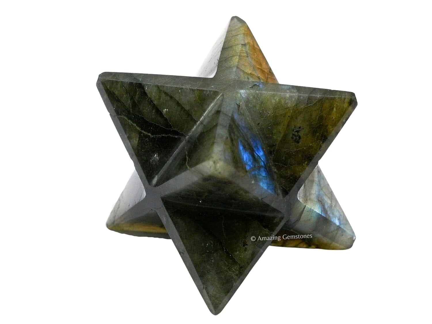 Labradorite Merkaba Crystal - 1.5 Inches Metaphysical Merkaba Star for ...