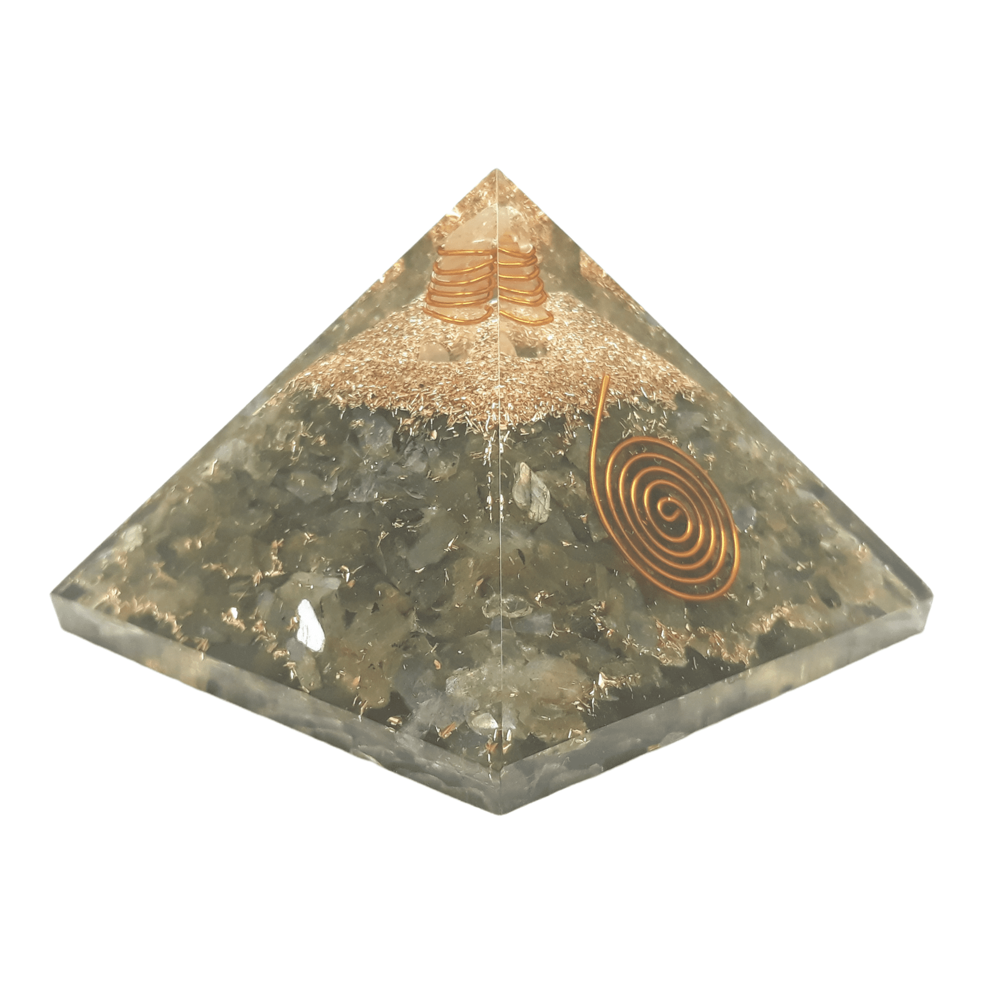 Labradorite Orgone Pyramid Energy Generator | For Success, Protection ...