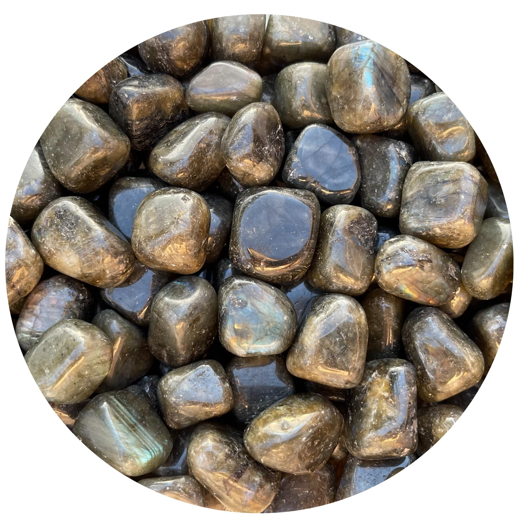 Labradorite Tumbled Stones, Polished Labradorite Gemstone, Labradorite ...