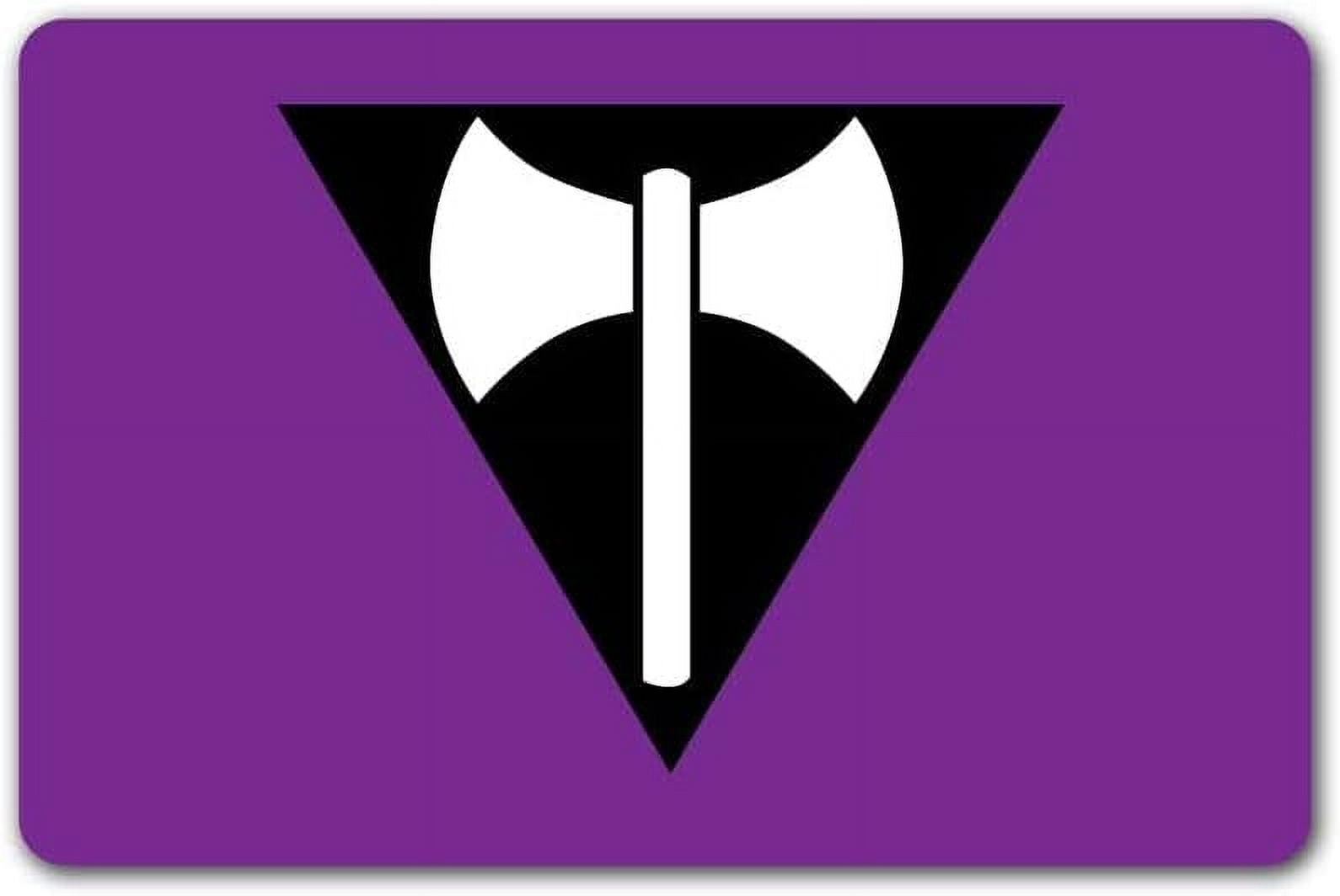 Labrys LGBTQIA+ Pride Flag 4 inch Full Color Static Window Cling ...