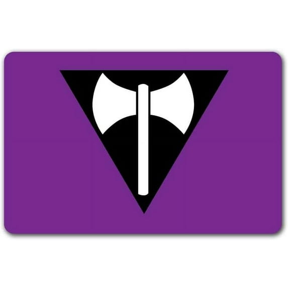 Labrys LGBTQIA+ Pride Flag 8 inch Full Color Static Window Cling, Removable and Resusable ...