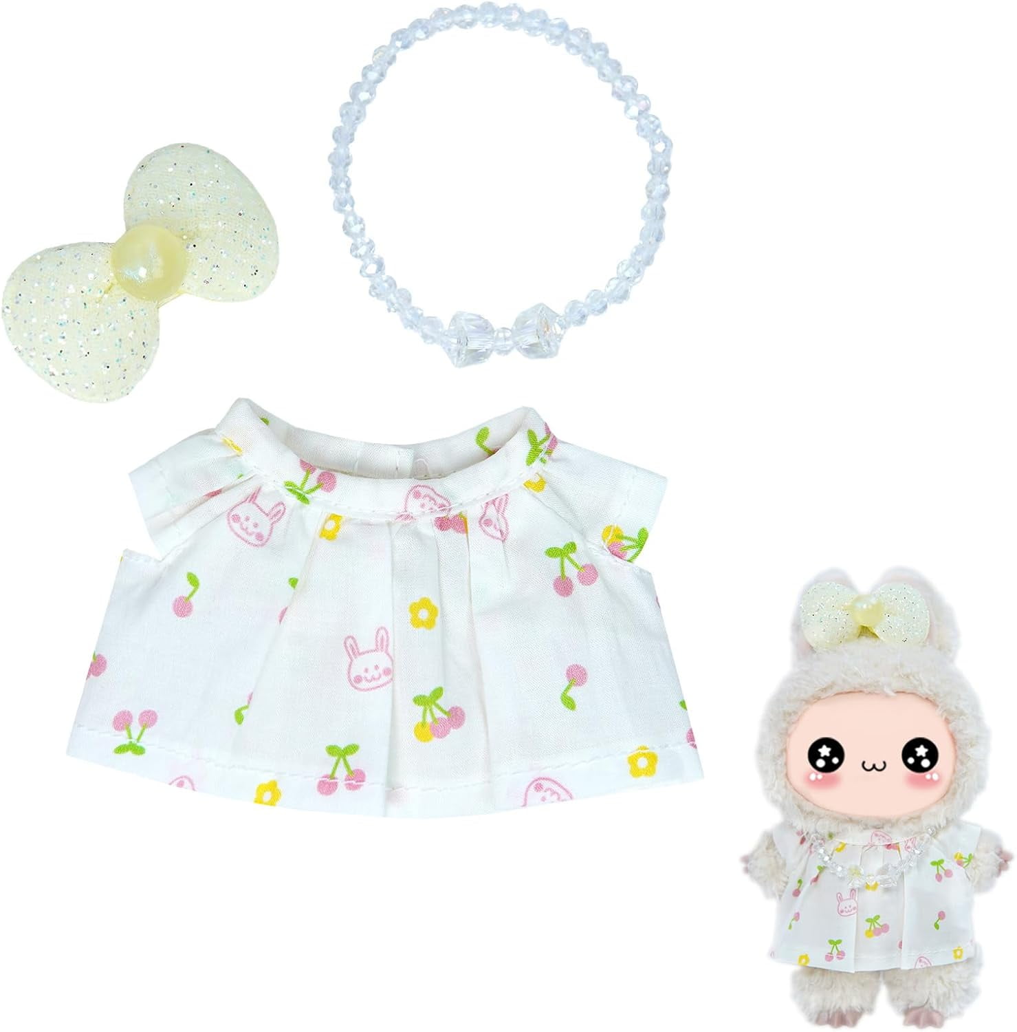 Labu u Denim Jumpsuit & Cowboy Hat Set,Costume for Labu u Plush ...