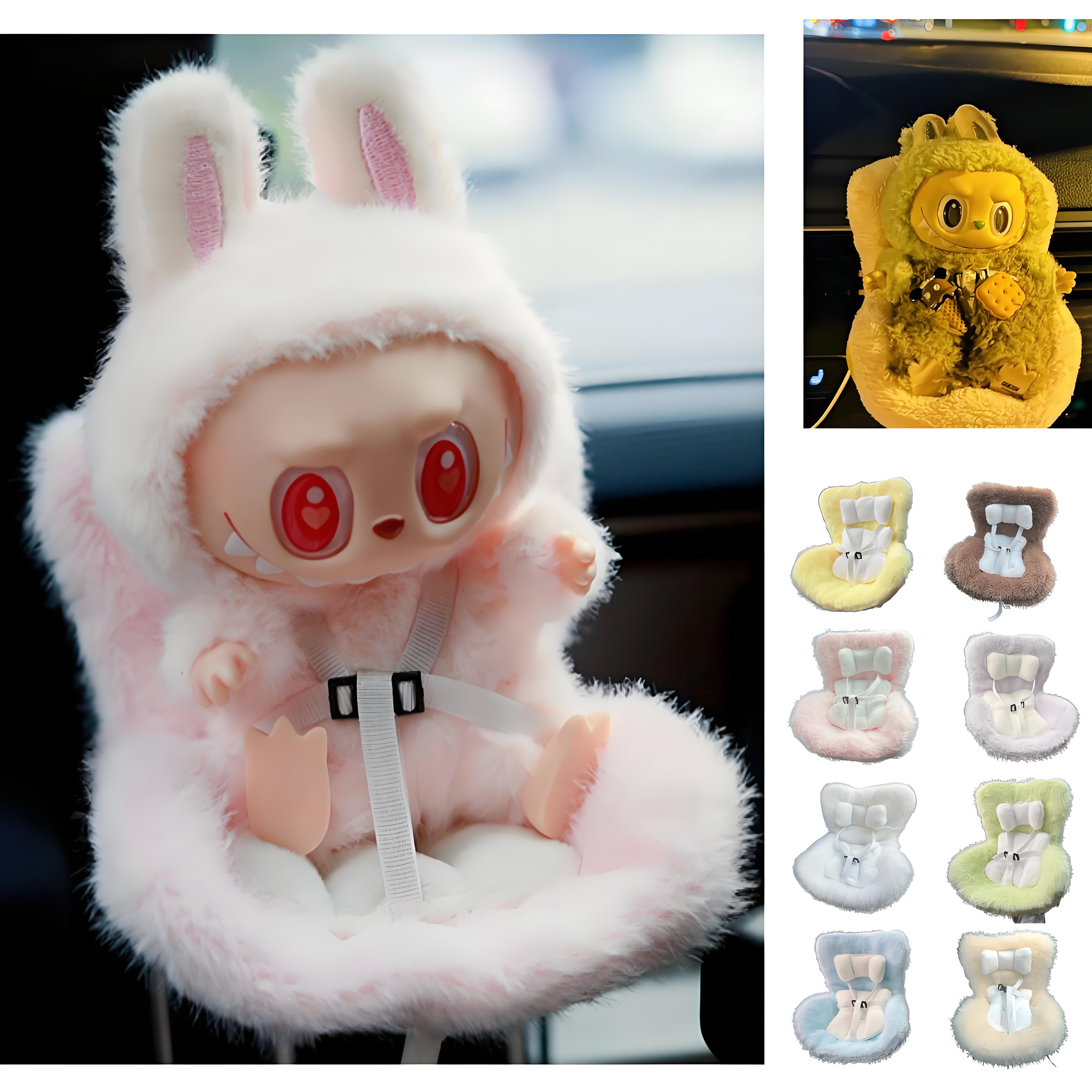 Labubu Car Seat,Labubu Have a Seat Vent Clip, Doll Car Seat Ornament ...