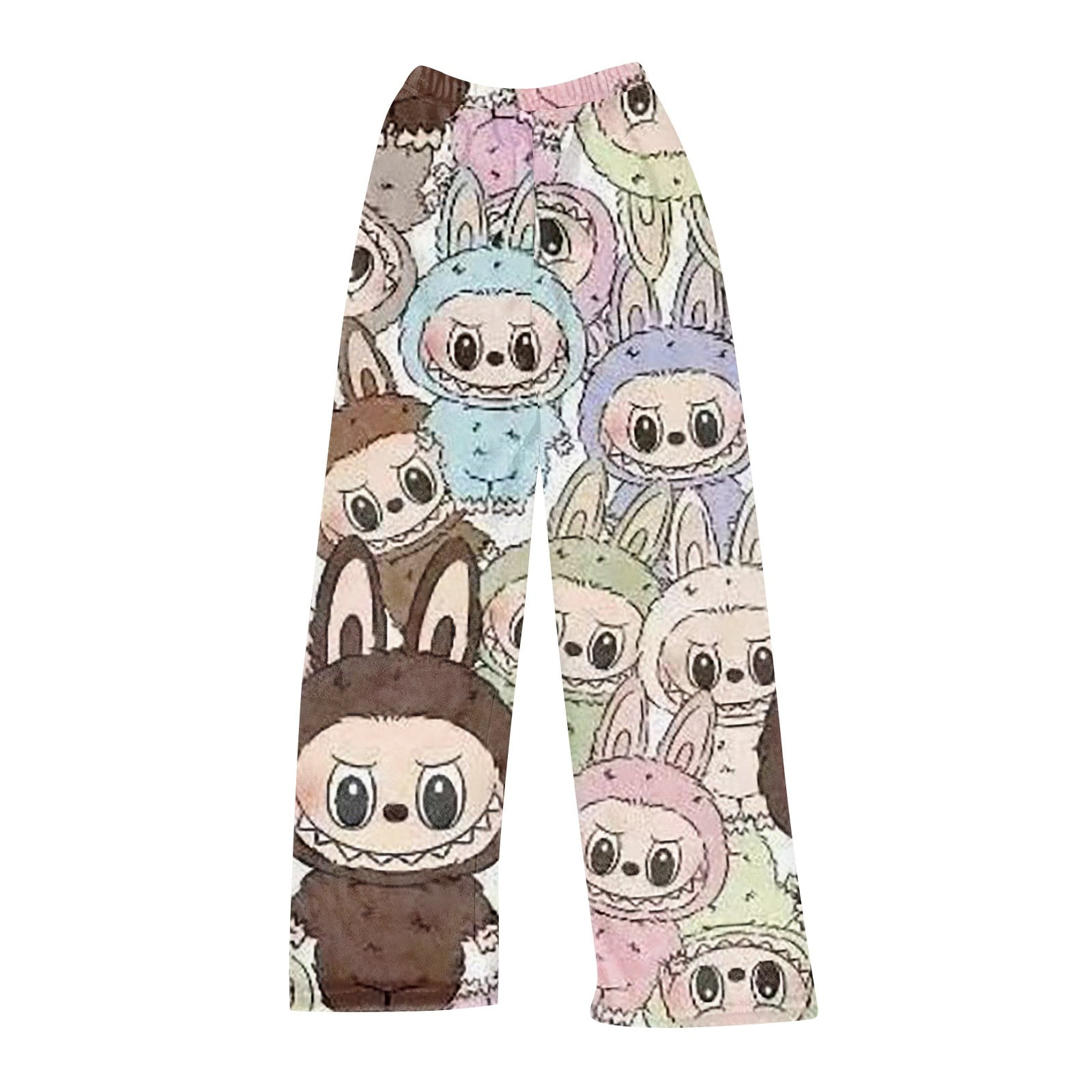 Labubu Clothes Labubu Flannel Pajama Pants, Women's Labubu Printed ...