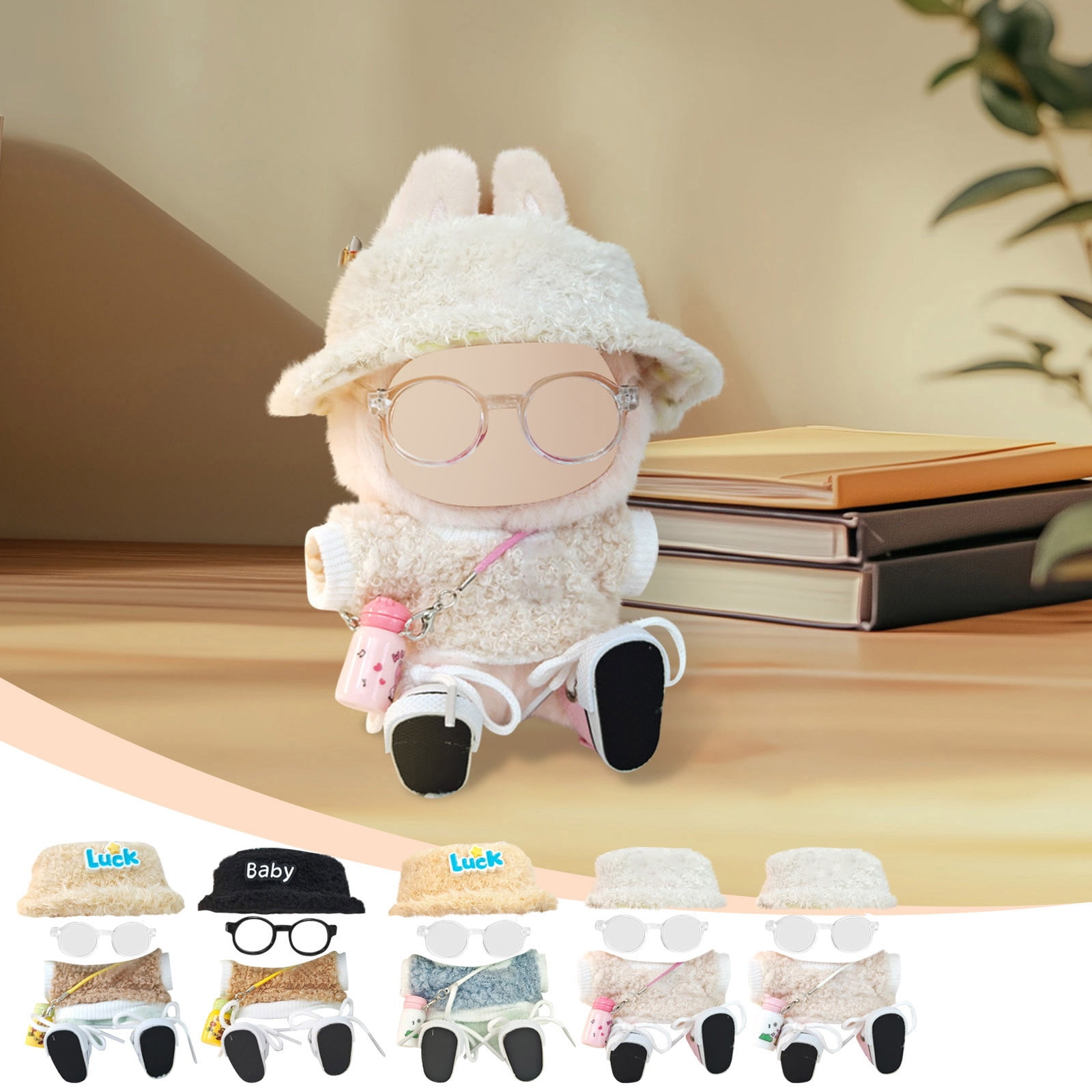 Labubu Clothes Outfit 17cm Labubu Dolls Accessories Suspenders Pants ...