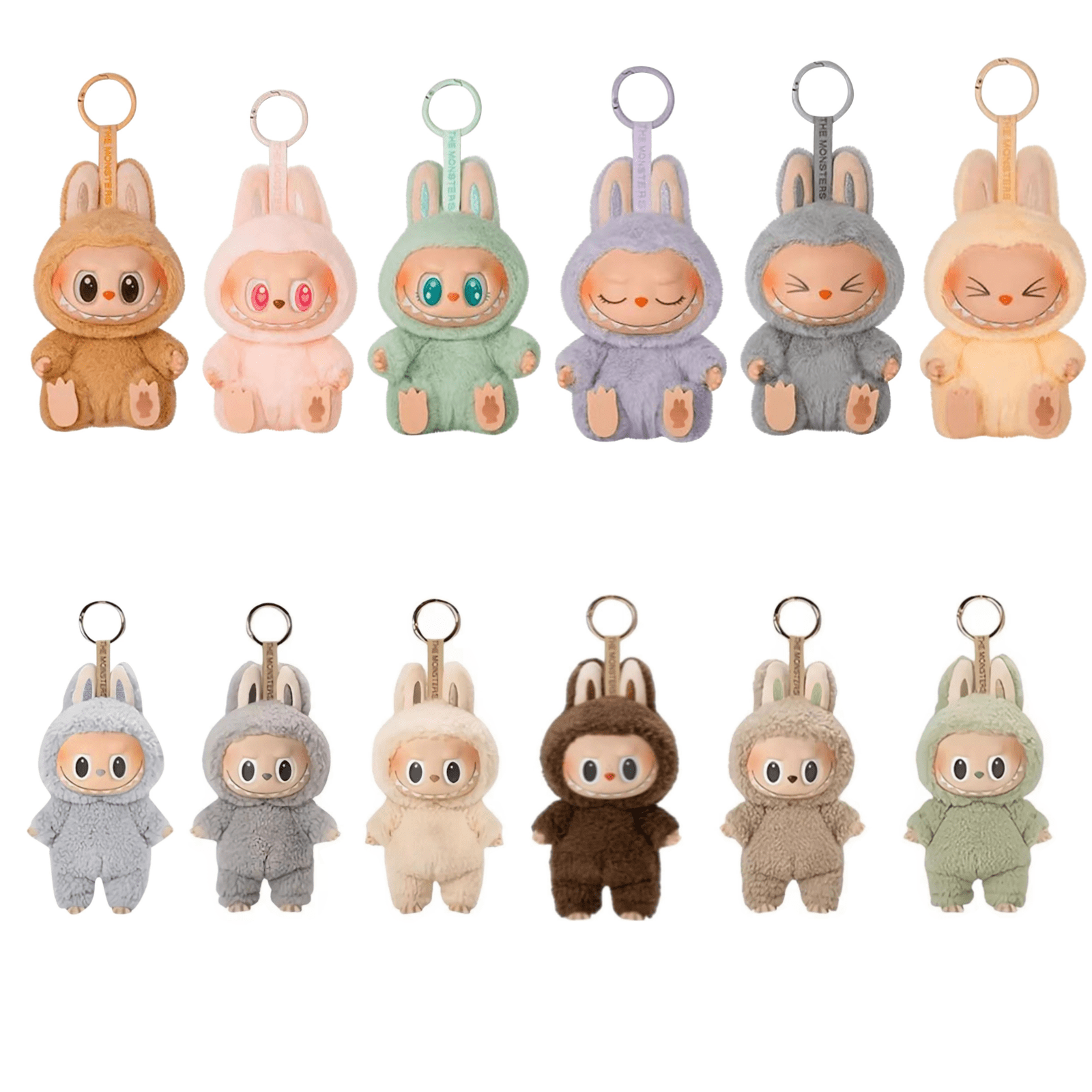 Labubu Keychain the Monster , POP MART Labubu Plush Doll Keychain - The ...
