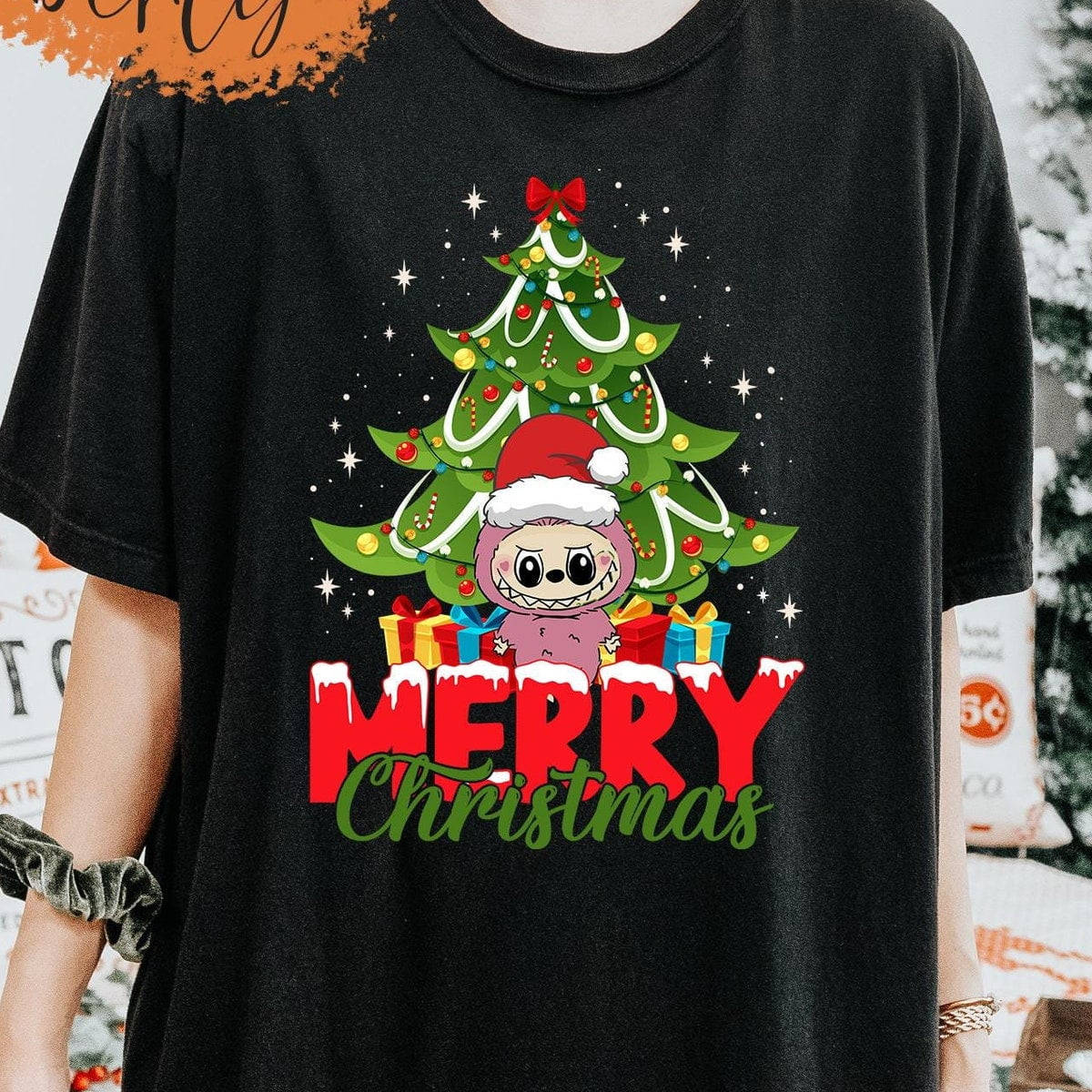 Labubu Merry Christmas Shirt, Labubu Christmas Tree Shirt, Labubu Lover ...