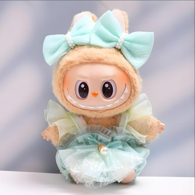Labubu Outfit 17cm,Cute Plush Labubu Clothes For 6.7" Dolls, Soft ...