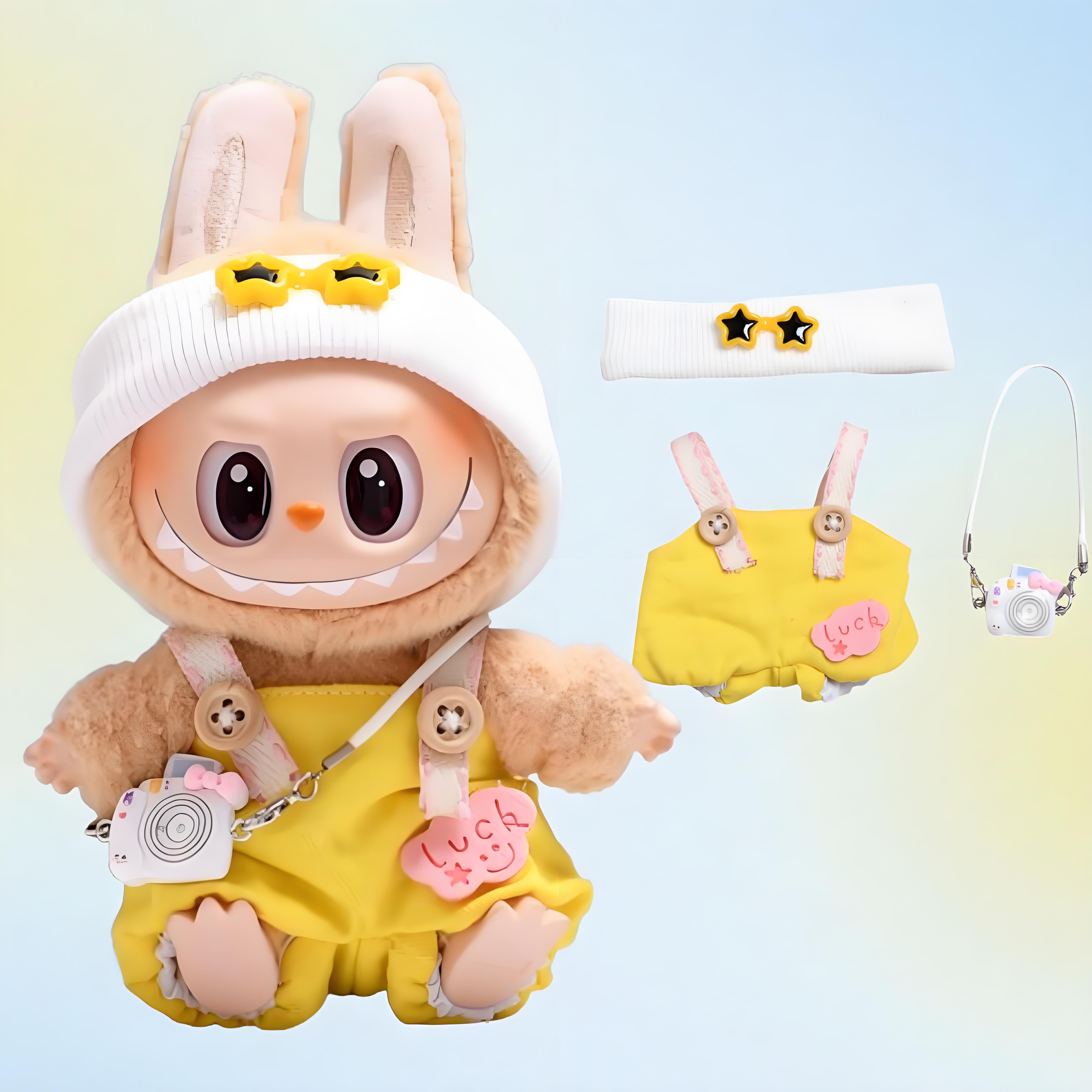 Labubu Outfit 17cm,Plush Labubu Clothing Suit For 6 Inches Dolls, Soft ...