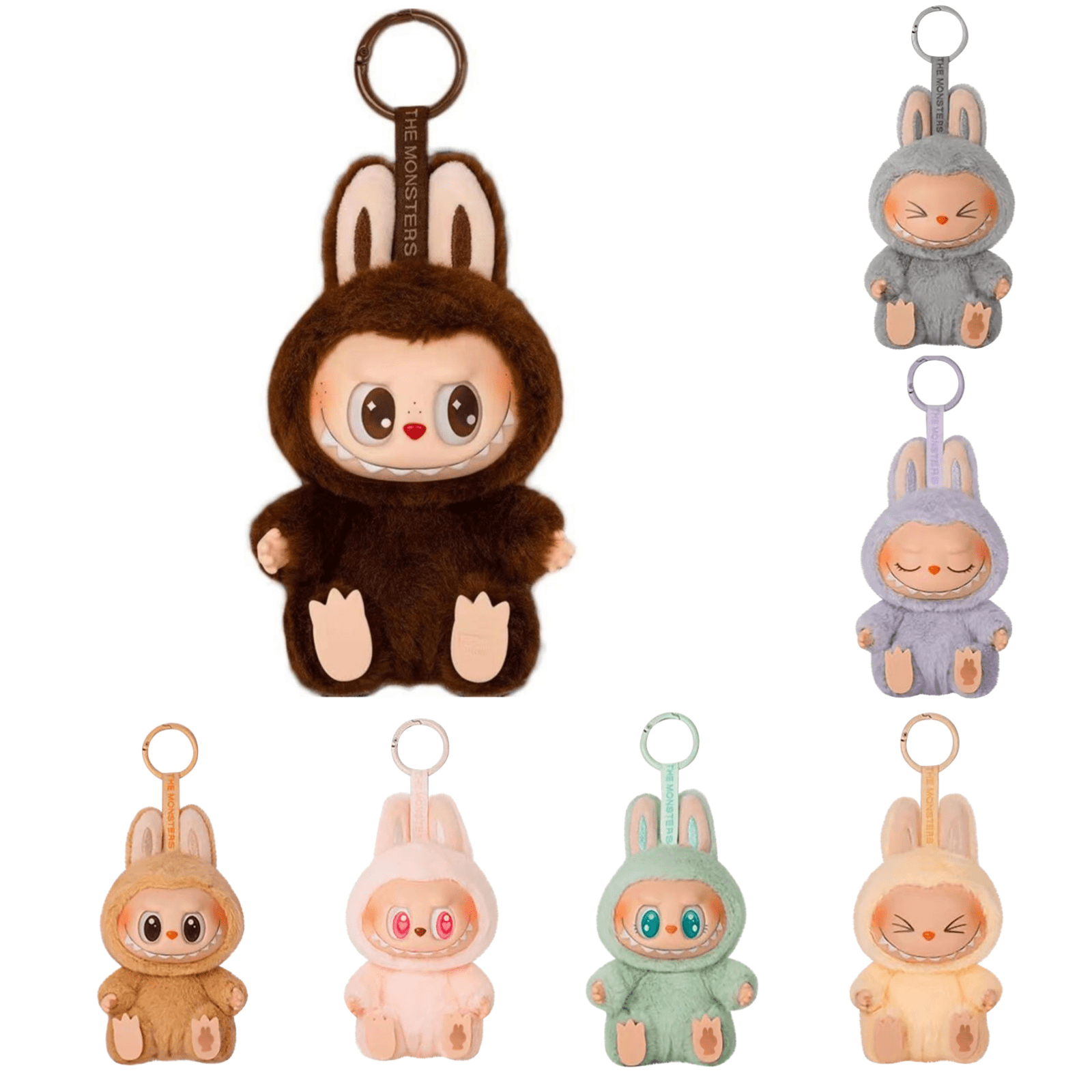 Labubu Plush Keychain , 2025 Labubu Macaron Plush Doll Keychain - POP ...