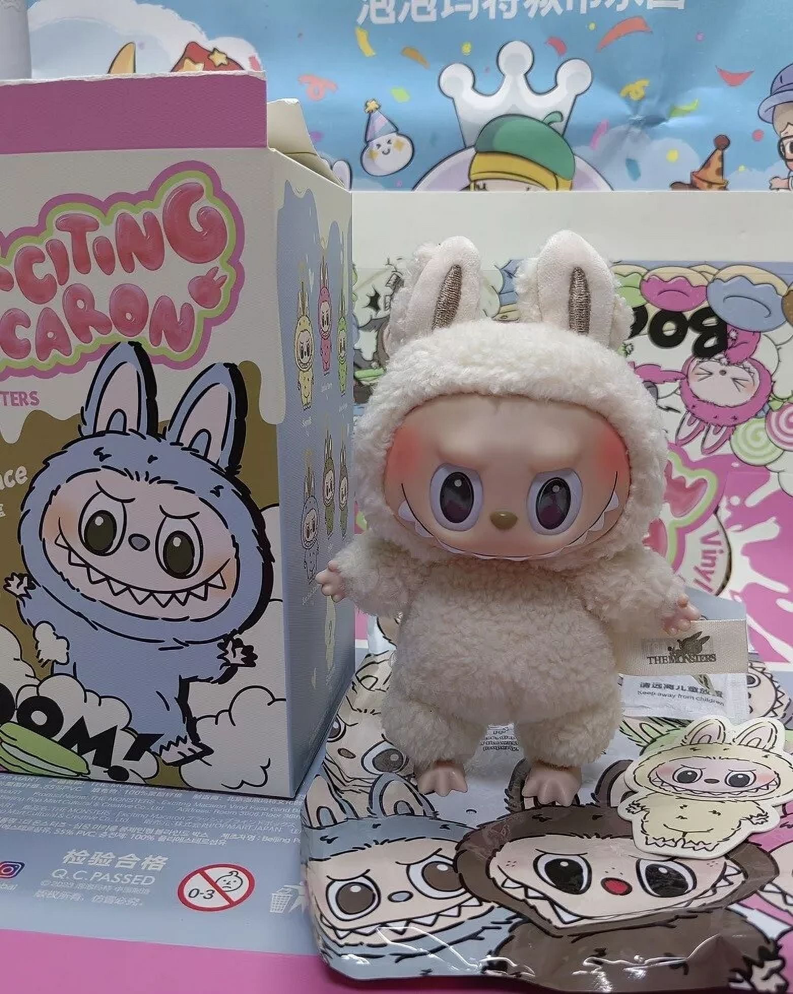 Labubu Plush POP MART Labubu Monster Macaron New Plush Doll Pendant ...