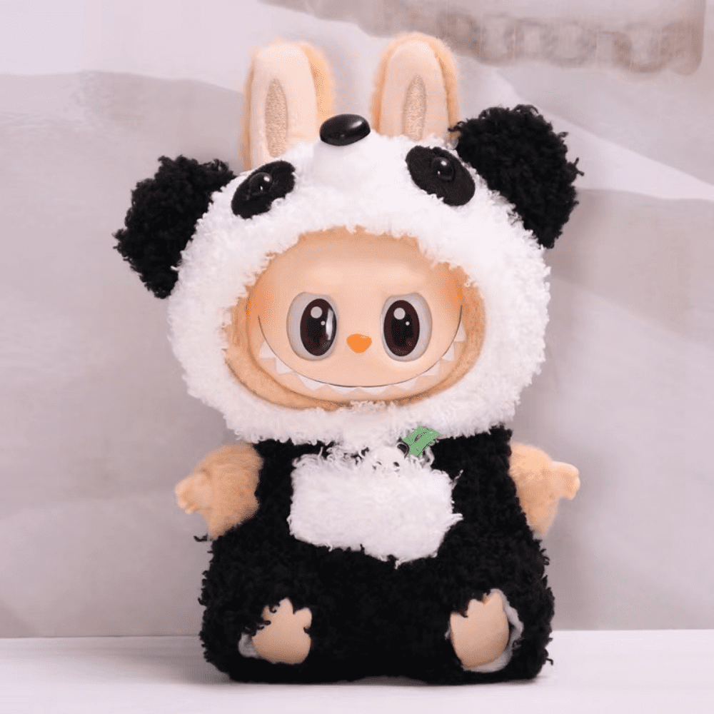 Labubu Plush POP MART Labubu Monster Sitting Party Macaron Doll Furry ...